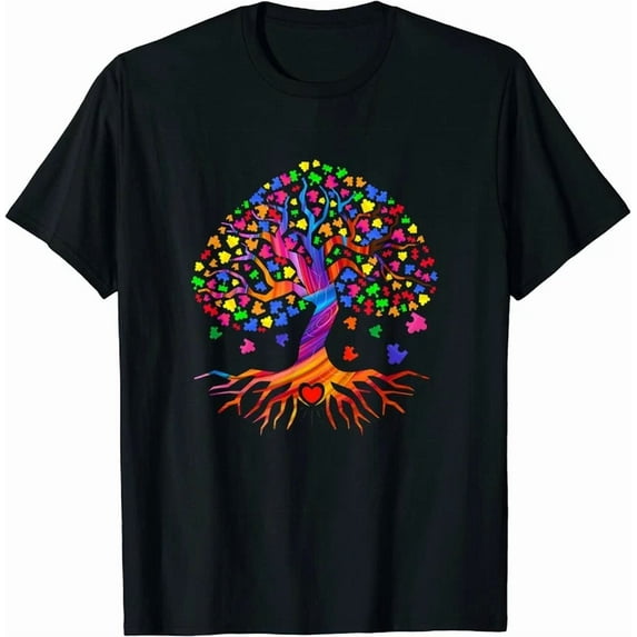 Autism Awareness Month Puzzle Tree Of Our Life Asd Unisex S-5XL T-Shirt ...
