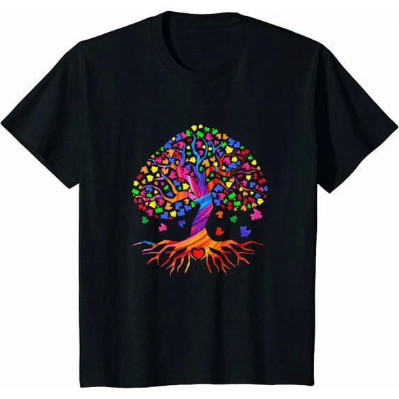 Autism Awareness Month Puzzle Tree Of Our Life Asd Unisex S-5XL T-Shirt ...