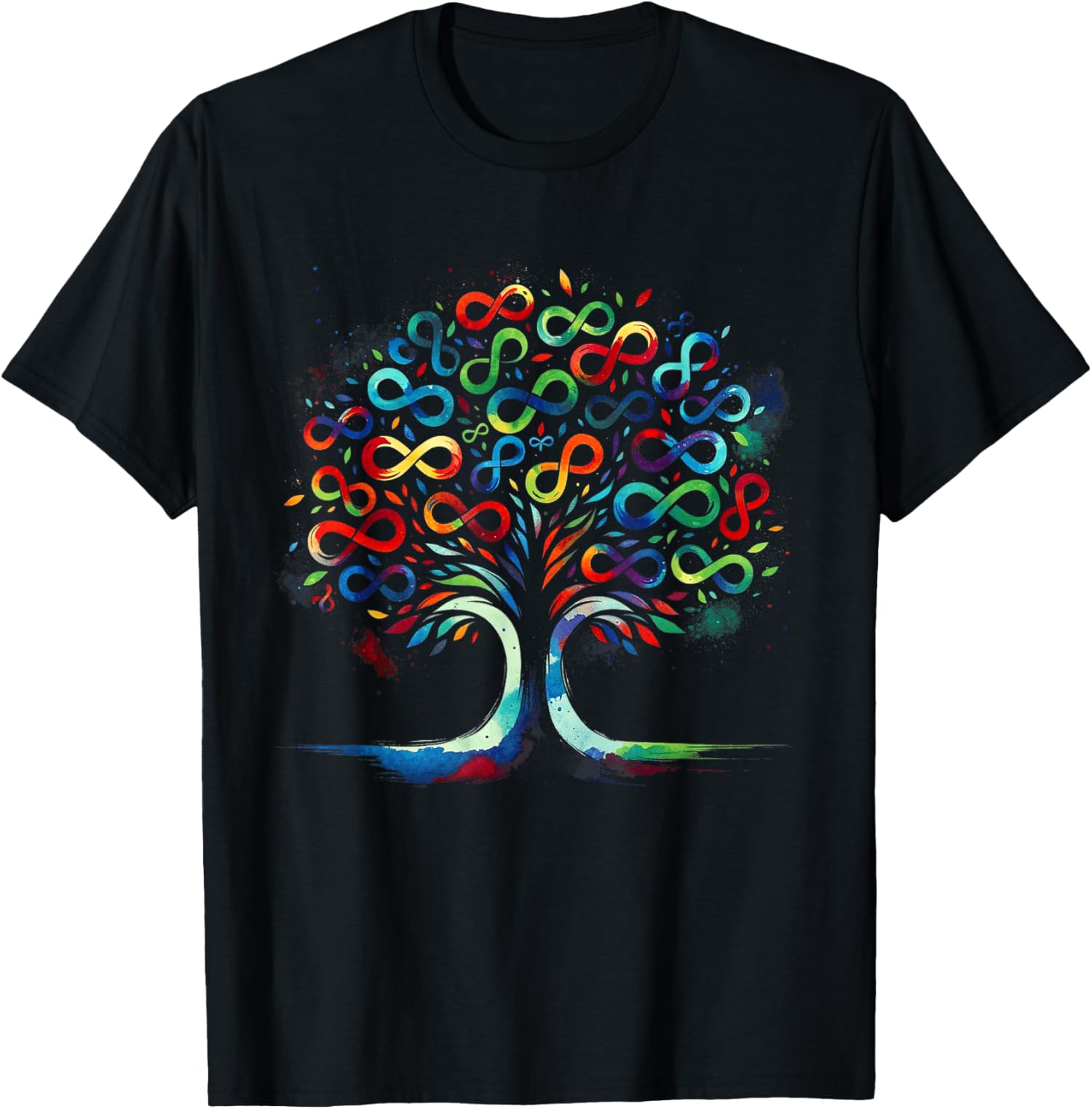Autism Awareness Month Symbol Infinity Tree Watercolor Comfortable T ...