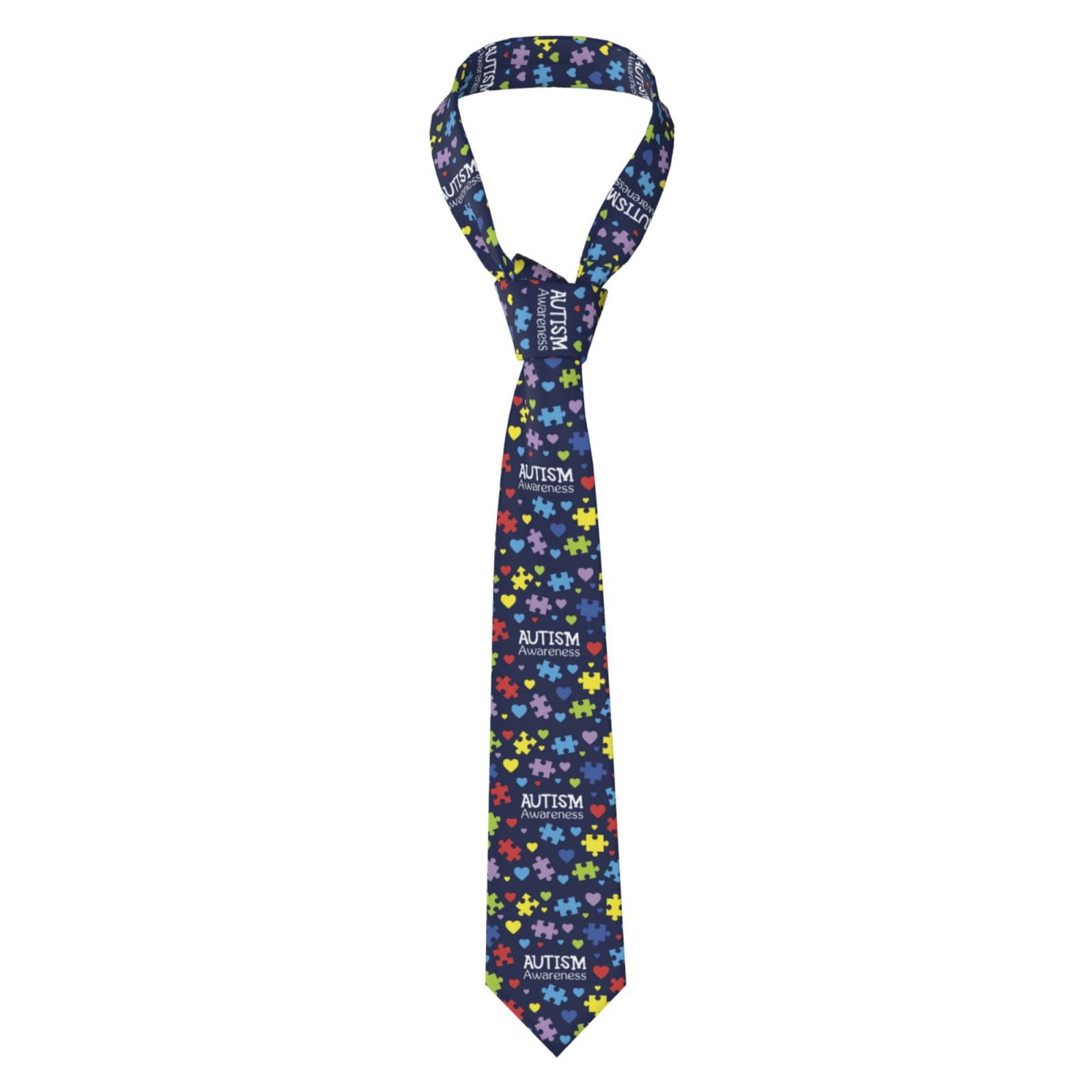 Autism Awareness Month Ties for Men Business Wedding Party Suit Fashion ...