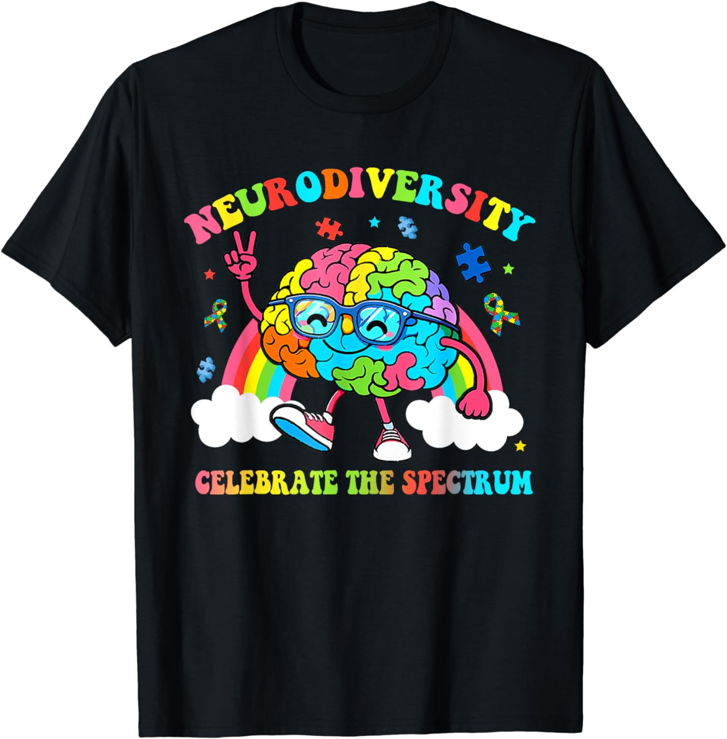 Autism Awareness Neurodiversity Celebrate The Spectrum T-Shirt ...
