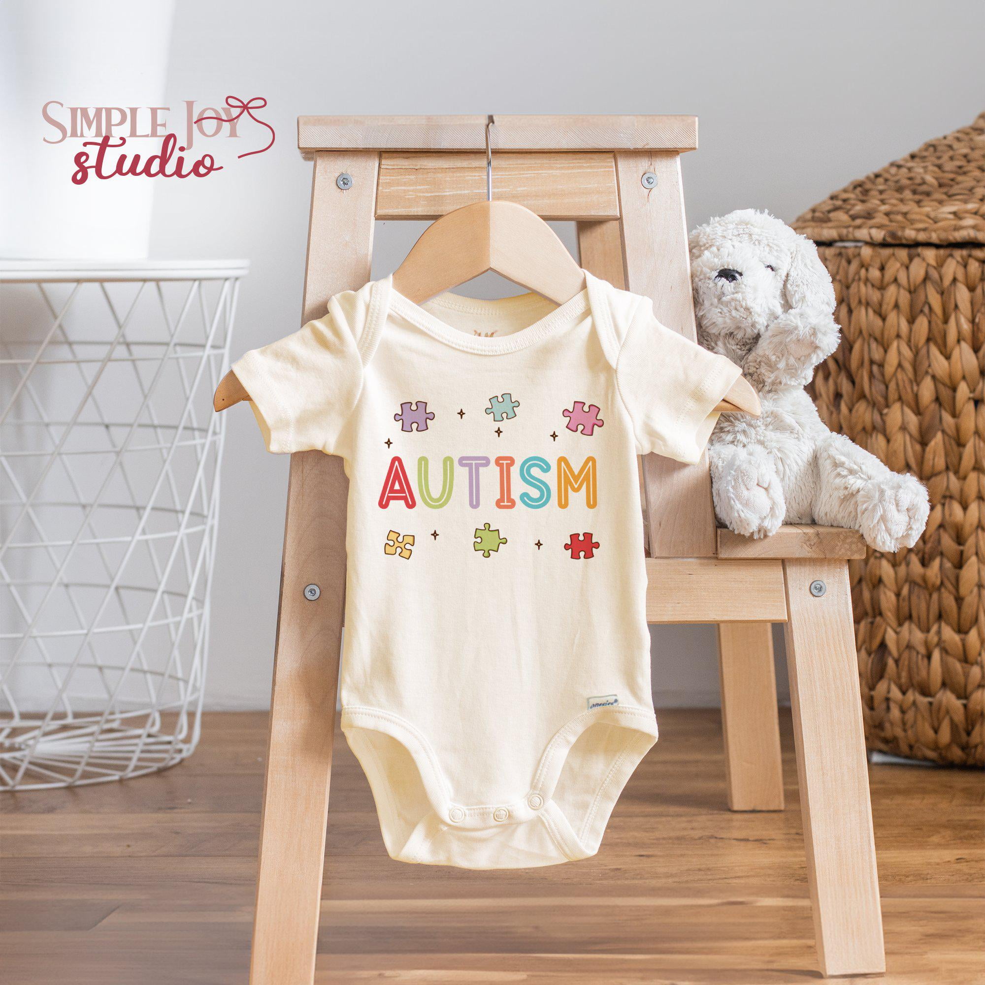 Autism Awareness Onesie, Baby Autism Puzzle Piece, Cute Autism Clothing ...