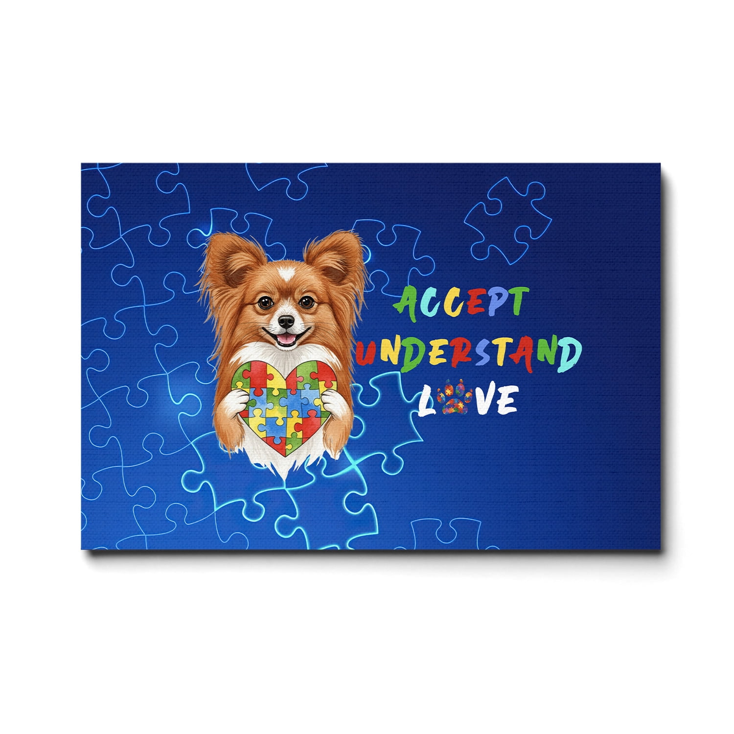 Autism Awareness Papillon Accept Understand Love Horizontal Matte ...