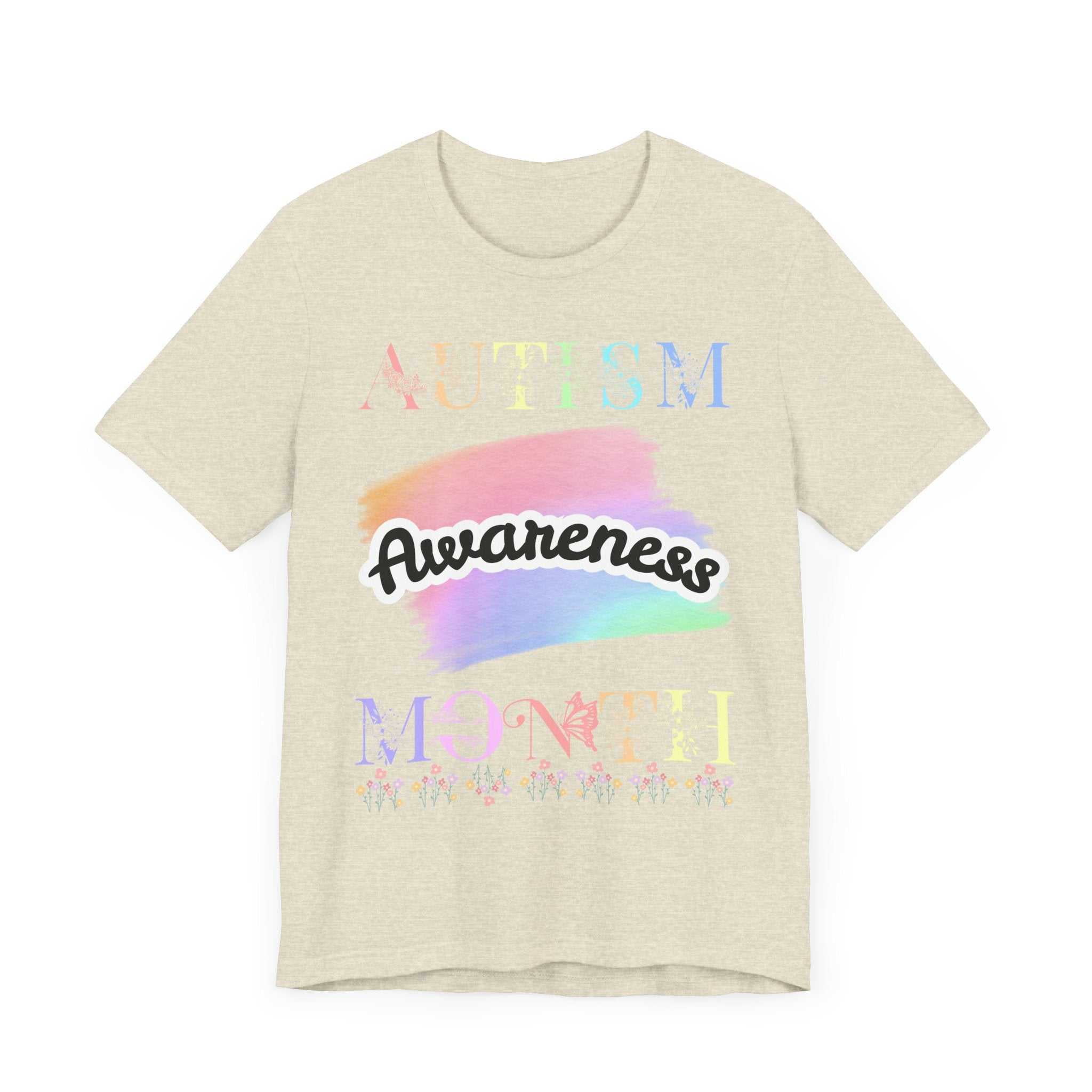 Autism Awareness Pastel Colors Flower Letters Tee Jersey shirt ...