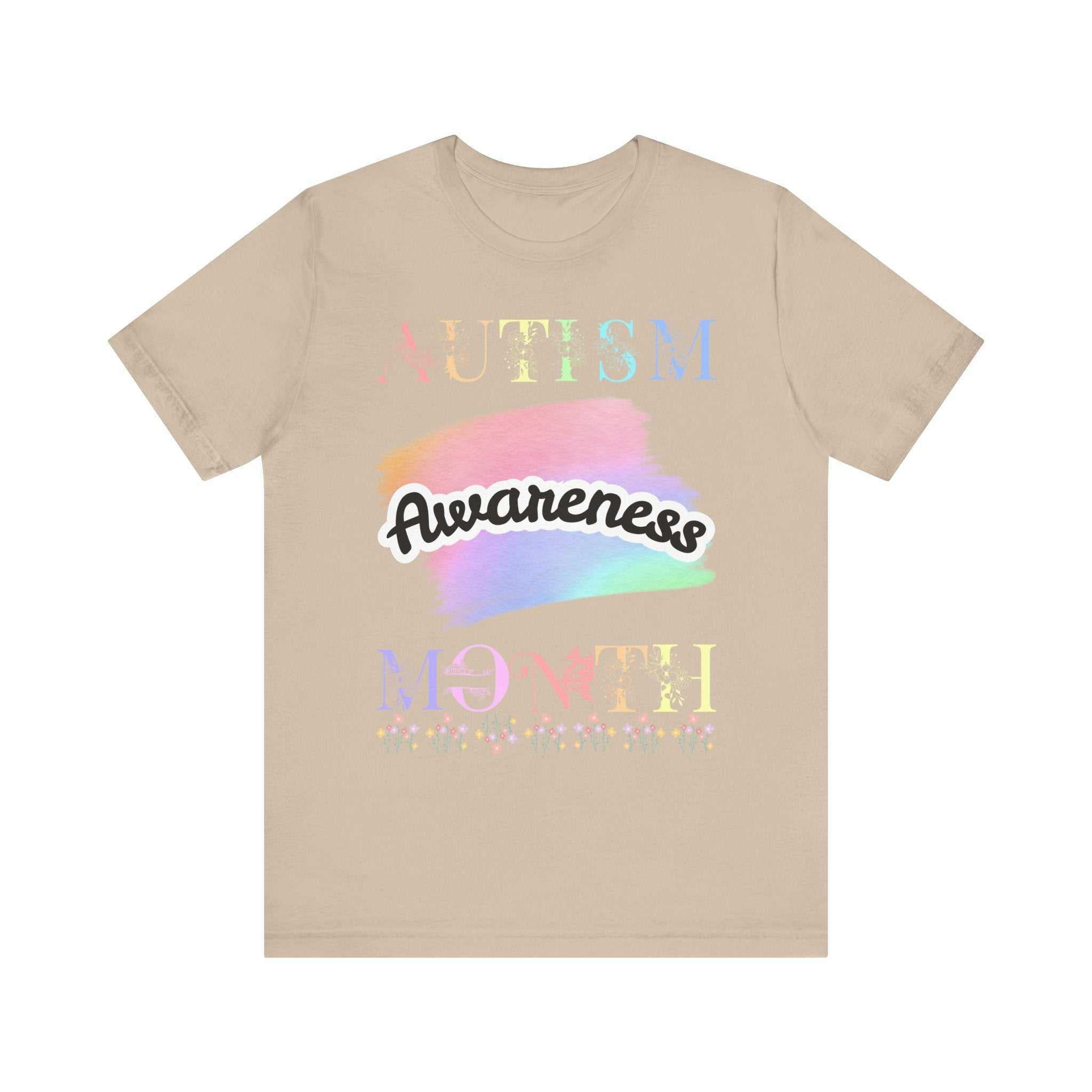 Autism Awareness Pastel Colors Flower Letters Tee Jersey shirt ...