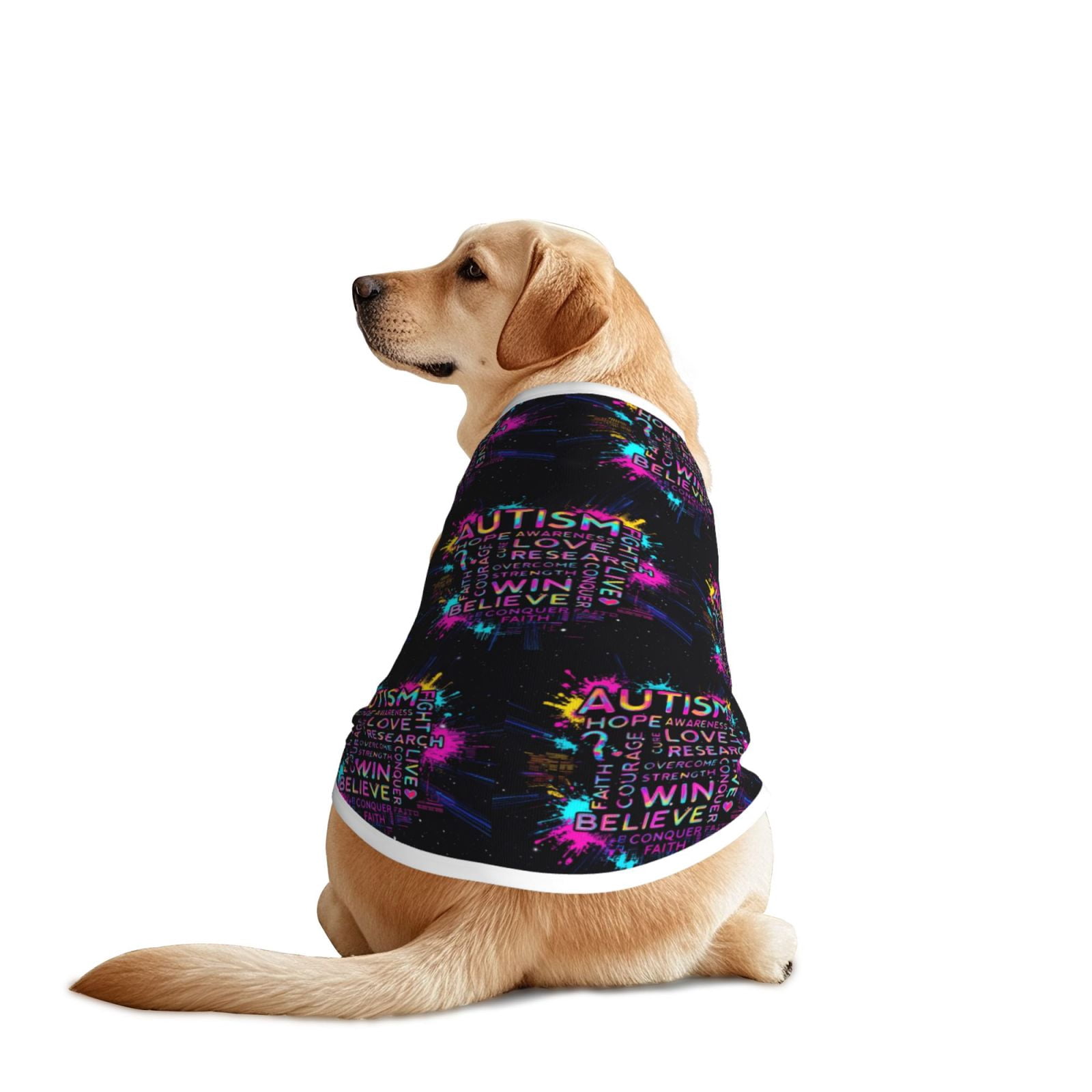 Autism Awareness Patterm Dog T Shirts Vest for Dogs Fit - Spring ...