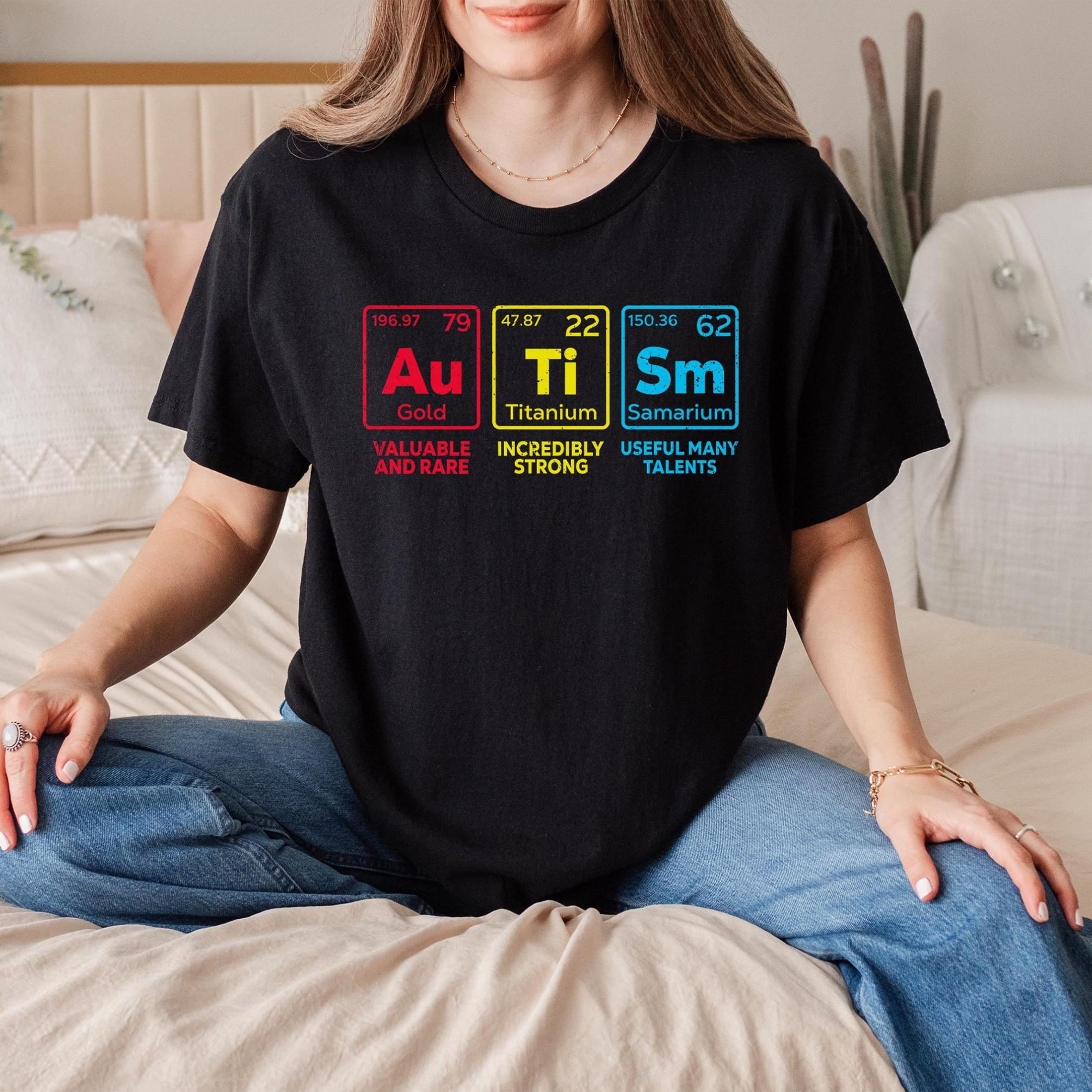 Autism Awareness Periodic Table T-Shirt – Neurodiversity Support Tee ...