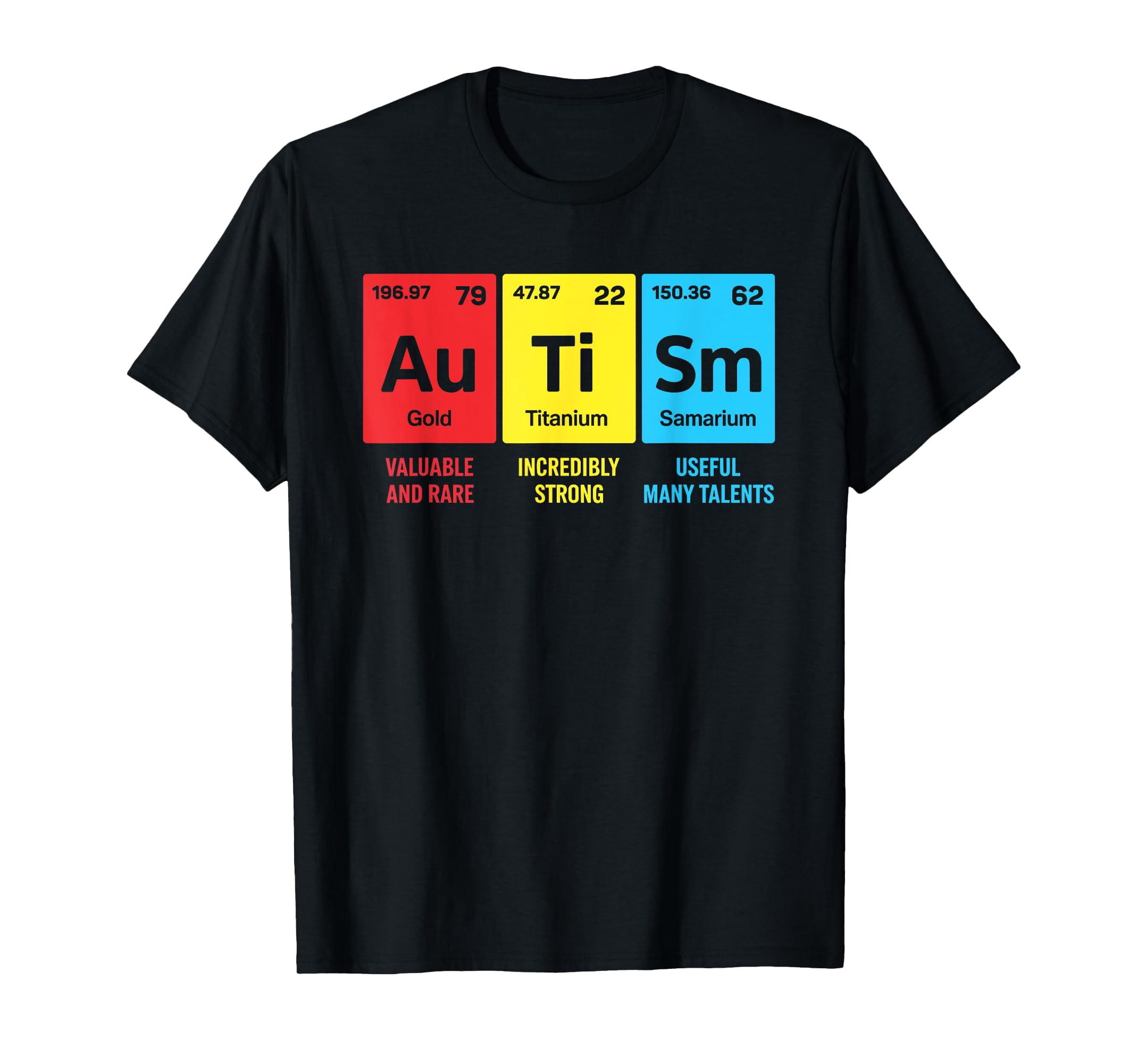 Autism Awareness Periodic Table T-Shirt for Teacher Parents and ...