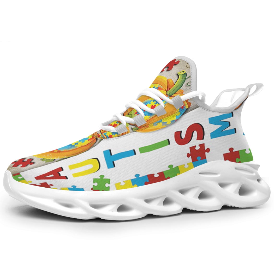Autism Awareness Pumpkin Shoes Trail Running Shoe Non-Slip Breathable ...