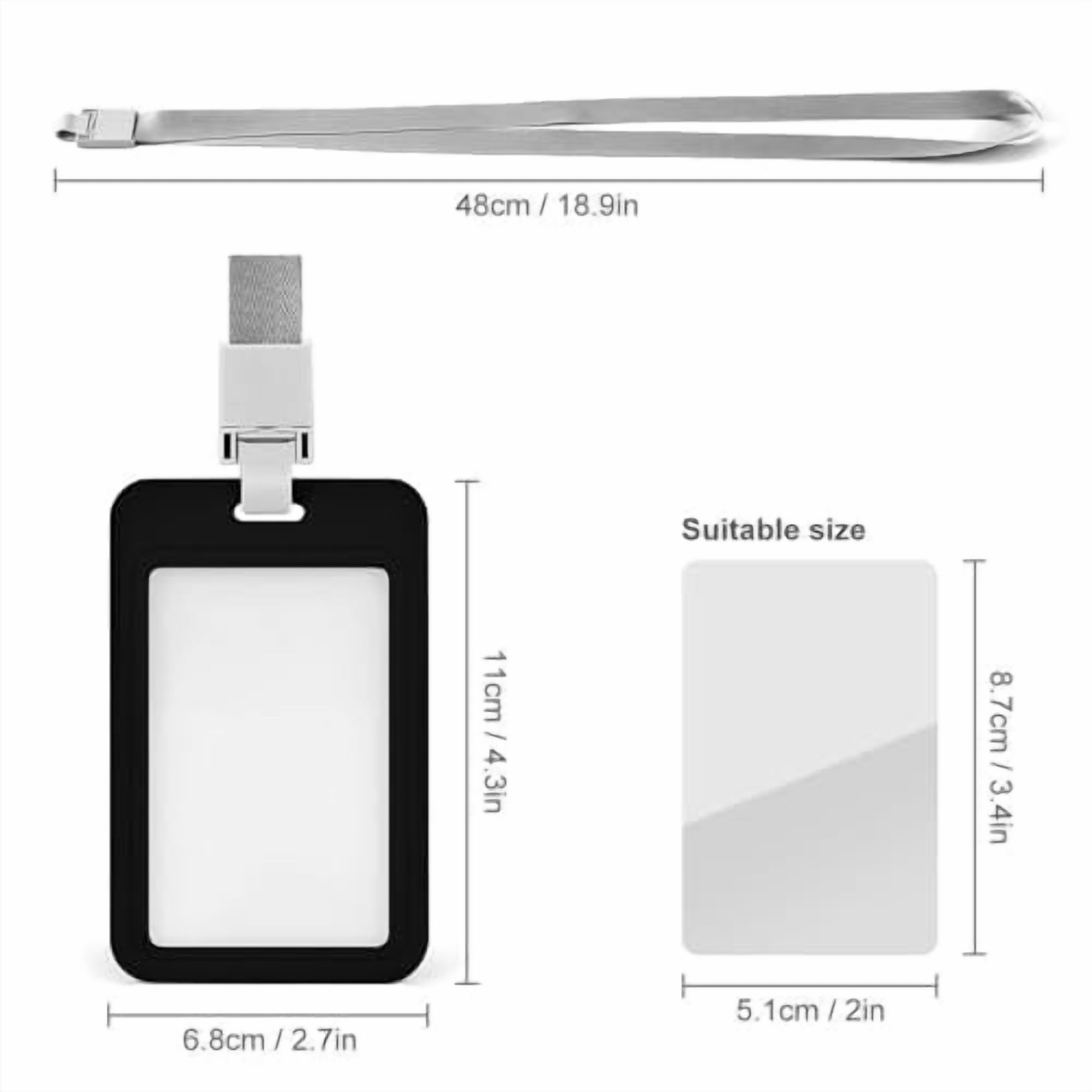 Autism Awareness Puzzle Elephant ID Badge Holder with Lanyard Vertical ...