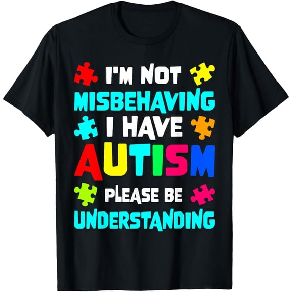 Autism Awareness Puzzle I'm Not Misbehaving I Have Autism T-Shirt Gift ...