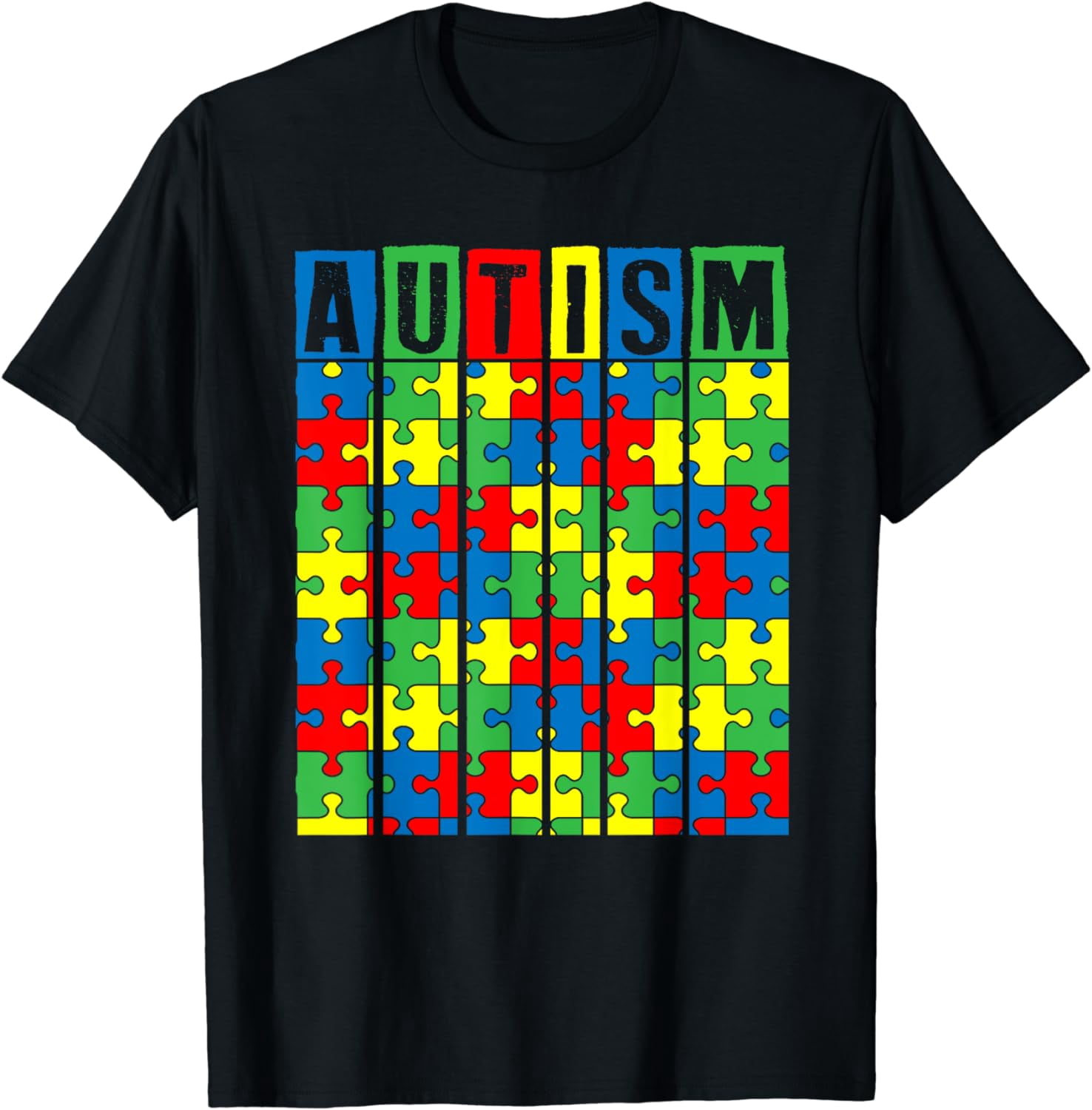 Autism Awareness Puzzle Piece Autistic Boys Girls Kids T-Shirt ...