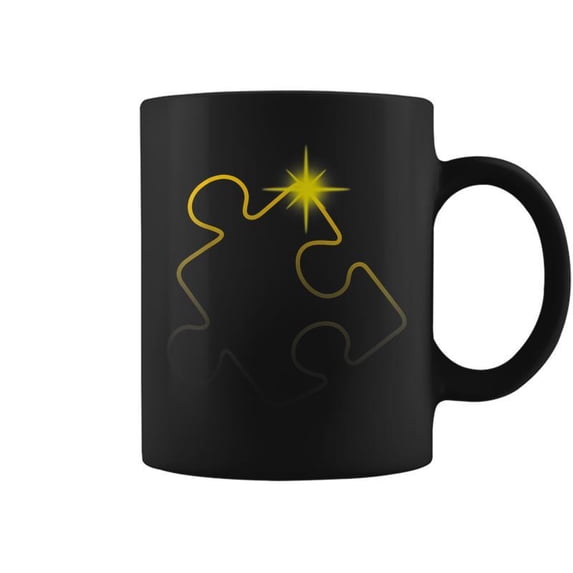 Autism Awareness Puzzle Piece Total Solar Eclipse 2024 Coffee Mugs ...
