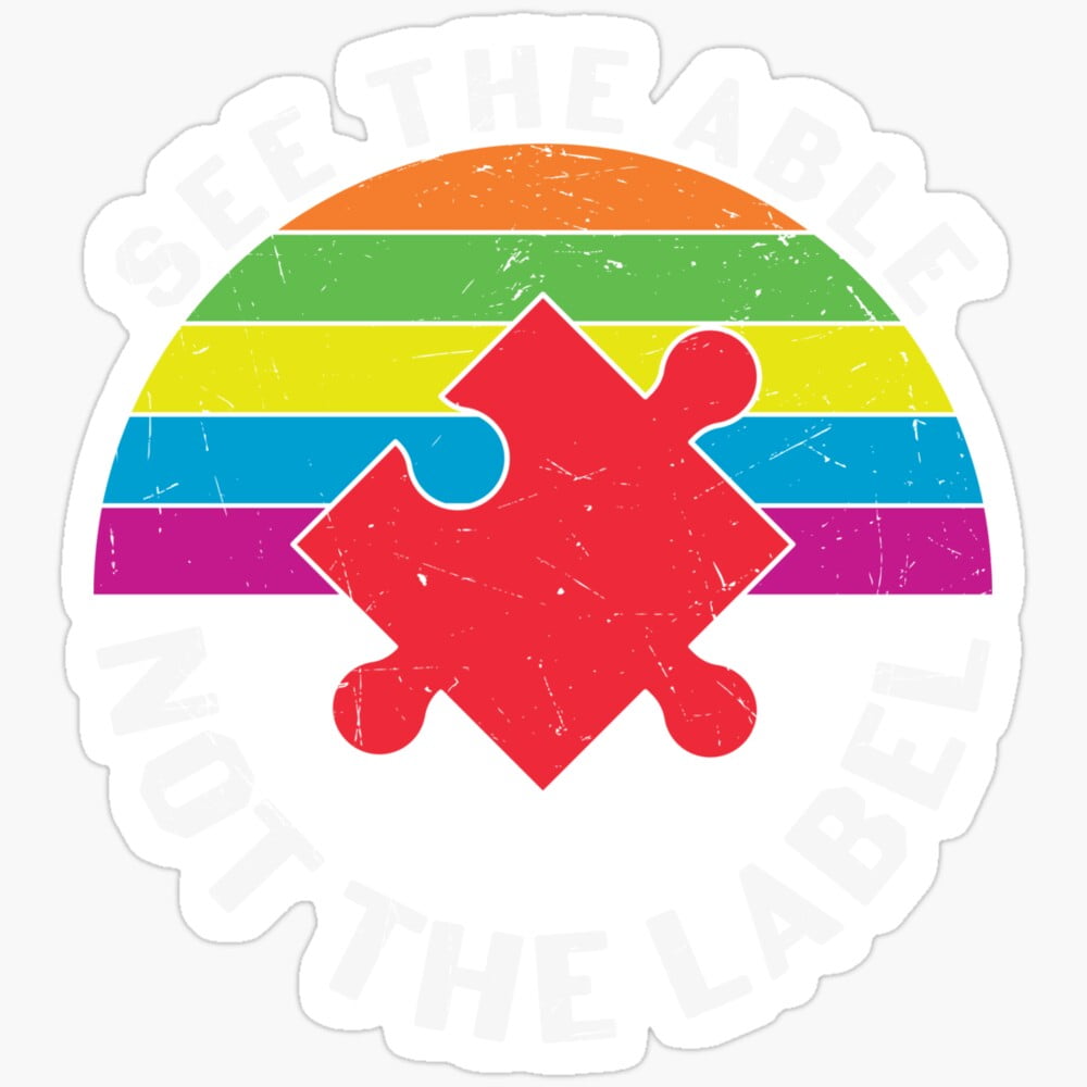 Autism Awareness Puzzle Ribbon Quote Spectrum Disorder Autistic Man ...