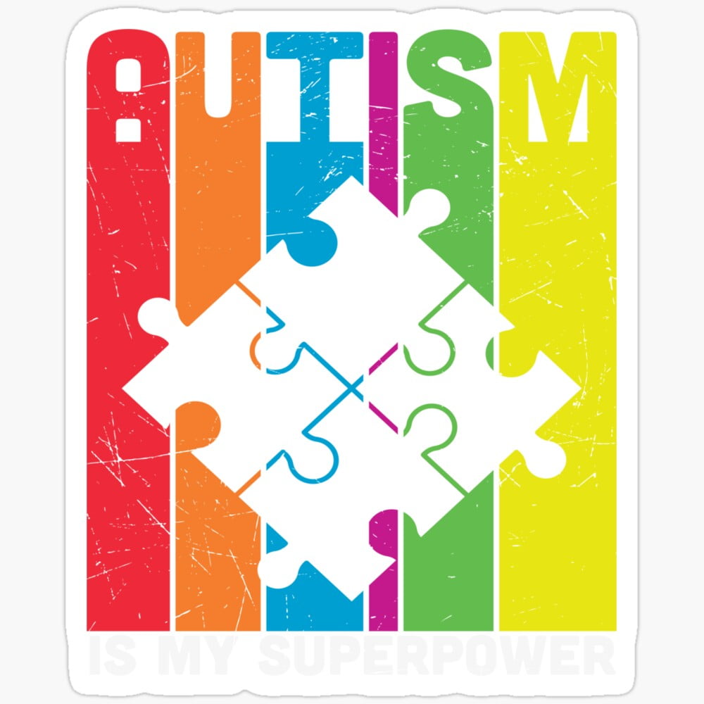 Autism Awareness Puzzle Ribbon Quote Spectrum Disorder Autistic Man ...