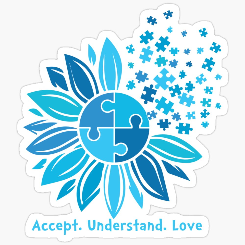 Autism Awareness Puzzle Ribbon Quote Spectrum Disorder Autistic Man ...