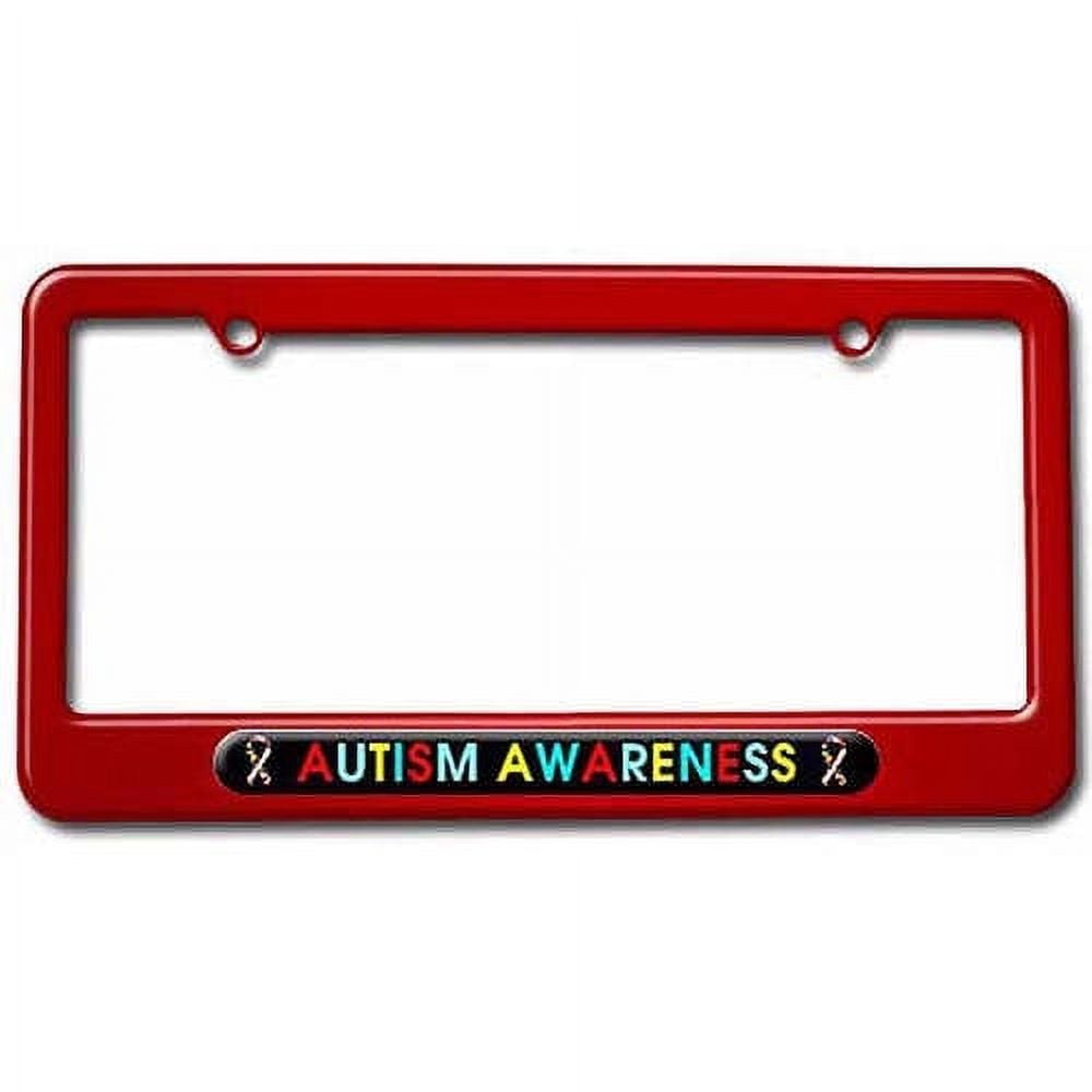 Autism Awareness, Puzzle Ribbons License Plate Tag Frame, Multiple ...