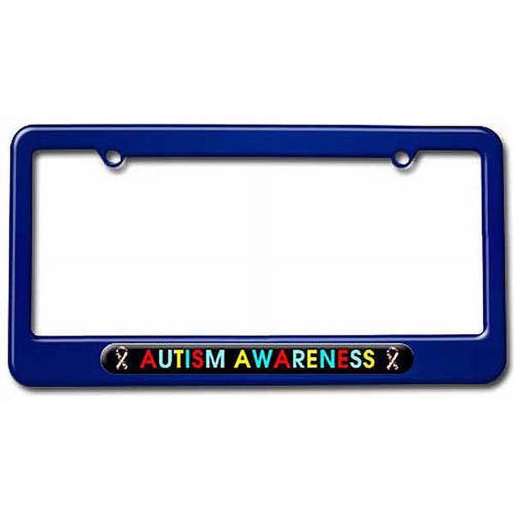 Autism Awareness, Puzzle Ribbons License Plate Tag Frame, Multiple ...