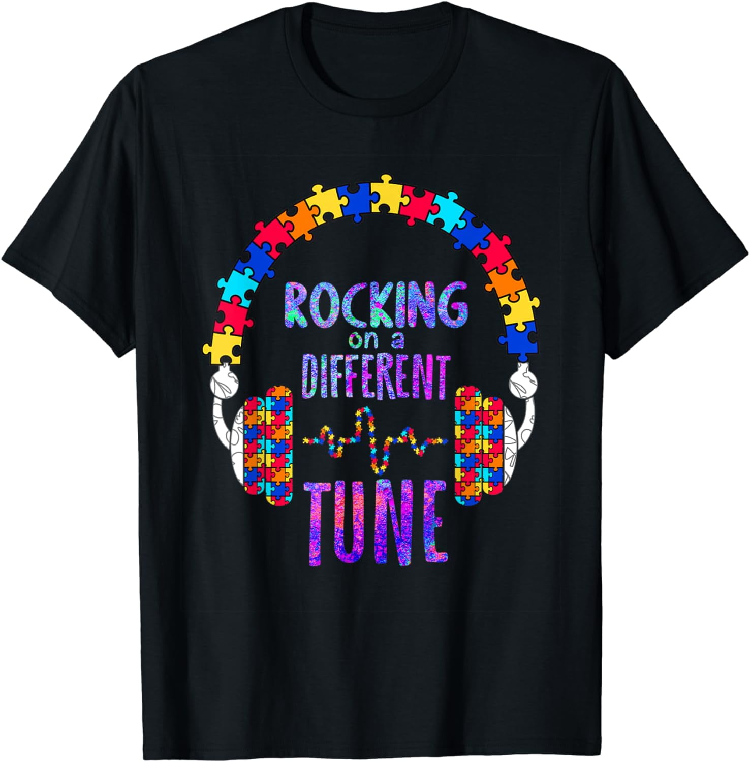 Autism Awareness Puzzle Rocking On Autism Spectrum ASD T-Shirt ...