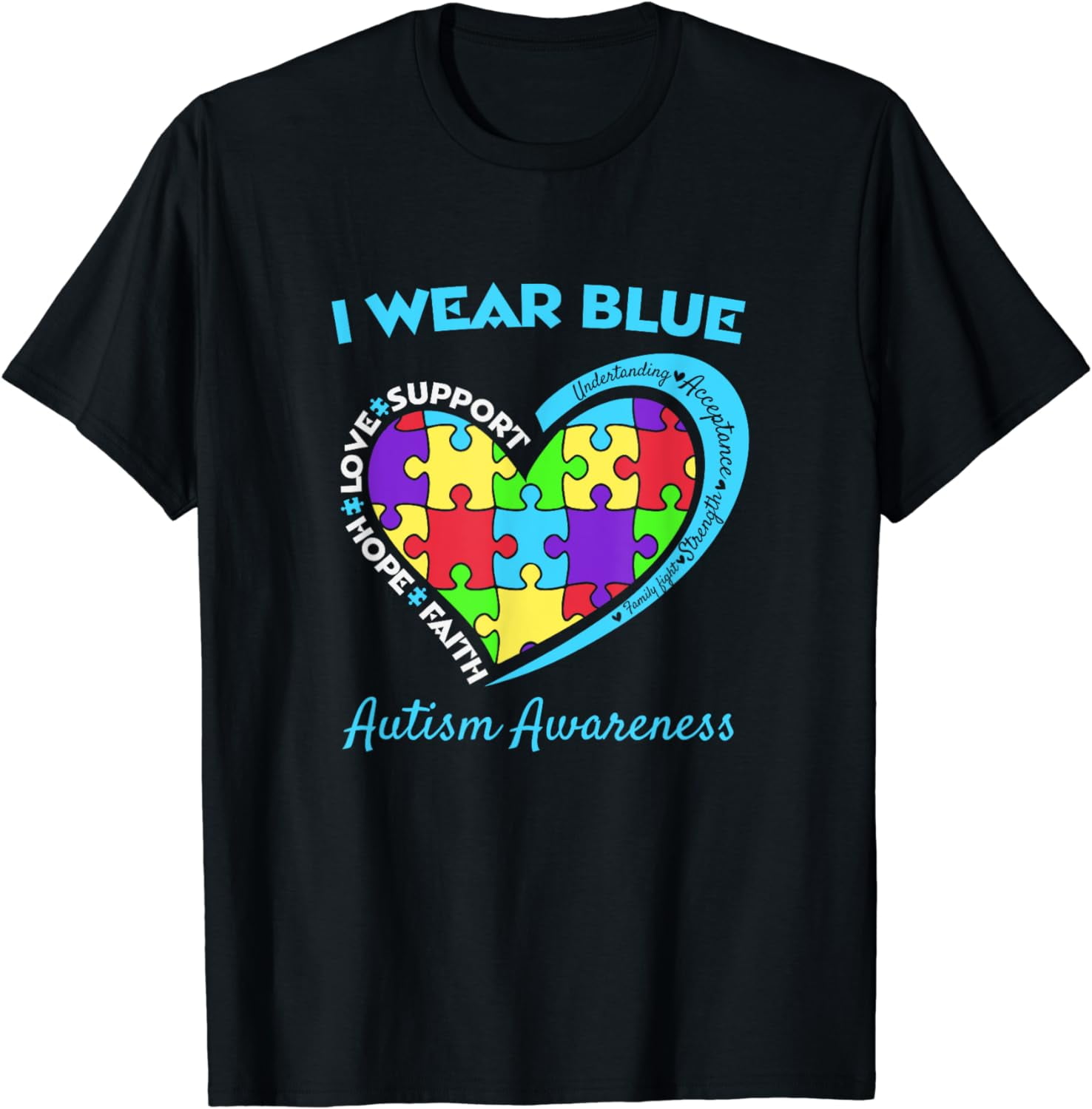 Autism Awareness Quote Women Men Autistic Puzzle Autism T-Shirt ...