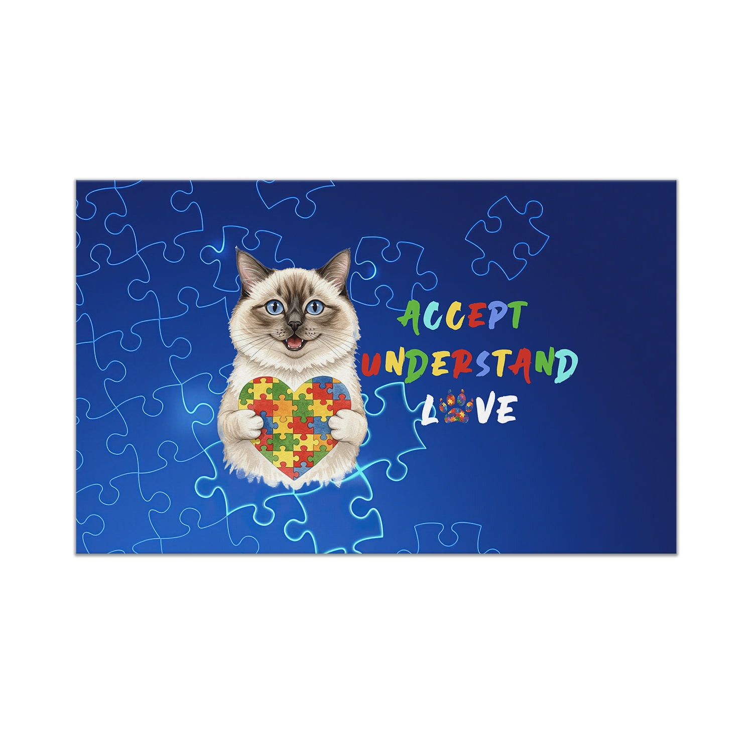 Autism Awareness Ragdoll Accept Understand Love Doormat Cat Lover ...