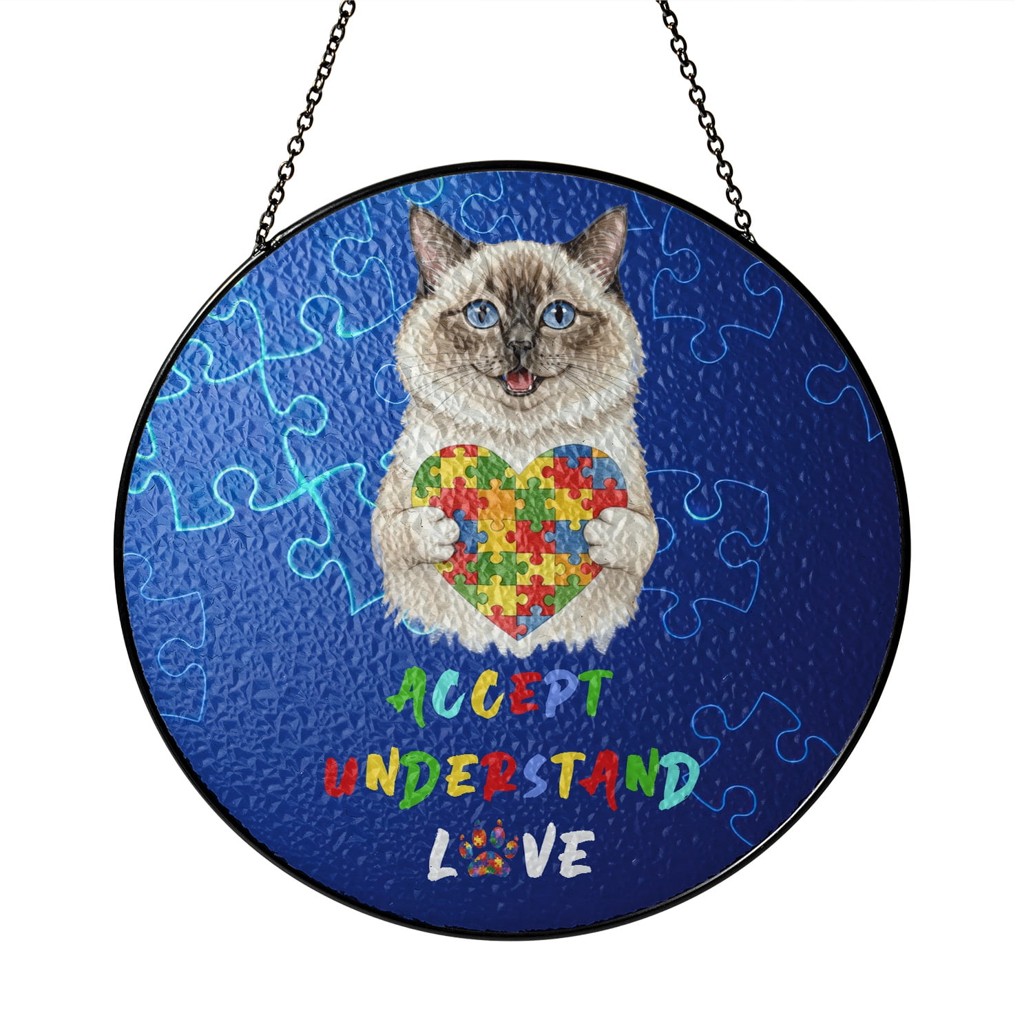 Autism Awareness Ragdoll Accept Understand Love Stained Glass ...