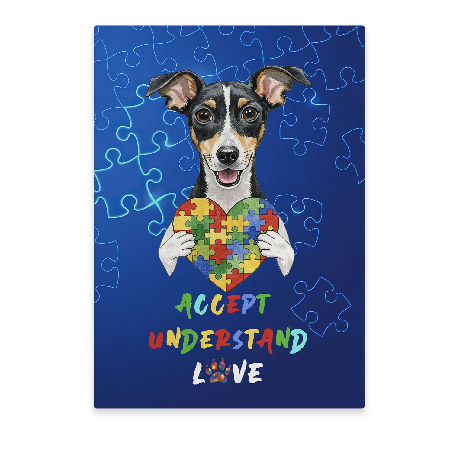 Autism Awareness Rat Terrier Accept Understand Love Vertical Matte ...