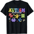 Autism Awareness Respect Love Support Blue Autism Puzzle T-Shirt ...