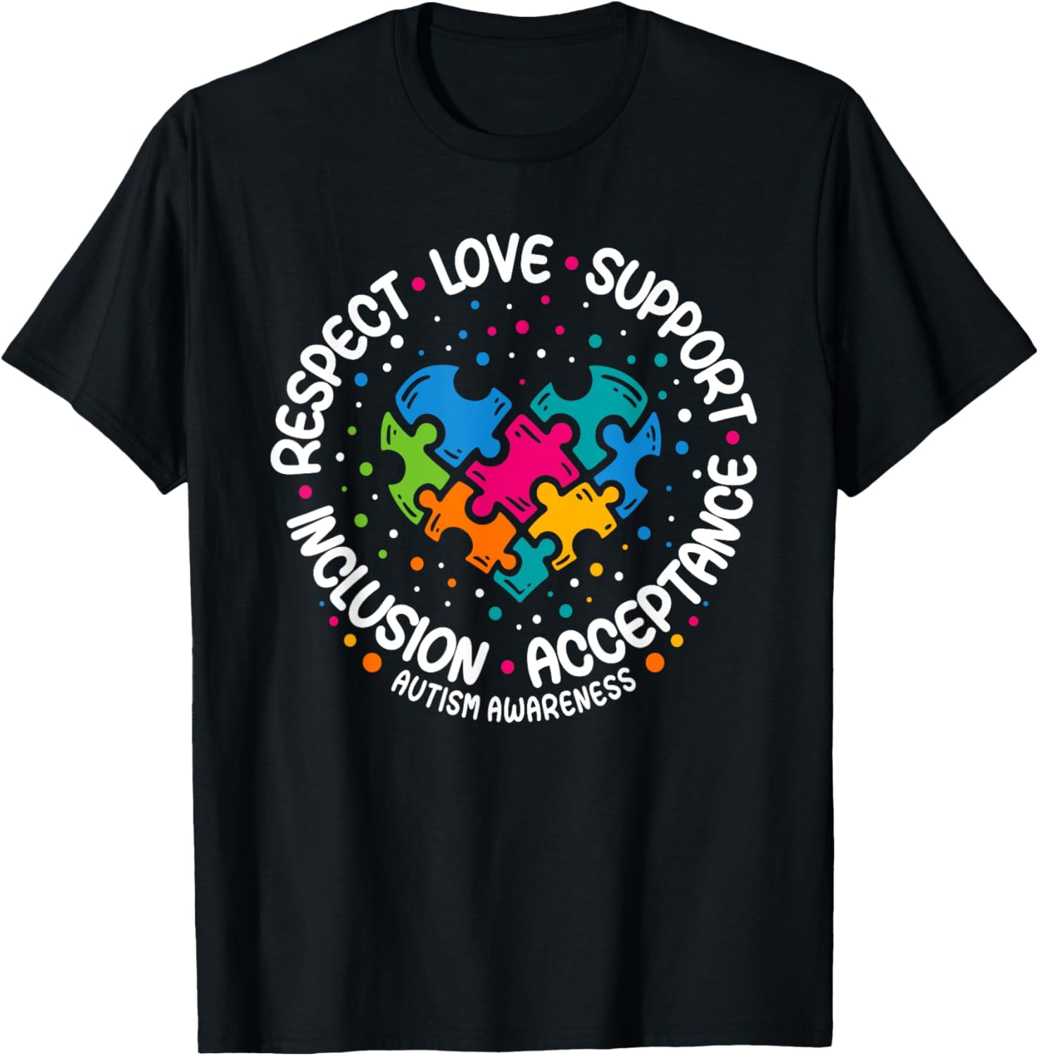 Autism Awareness Respect Love Support Blue Autism T-Shirt - Walmart.com