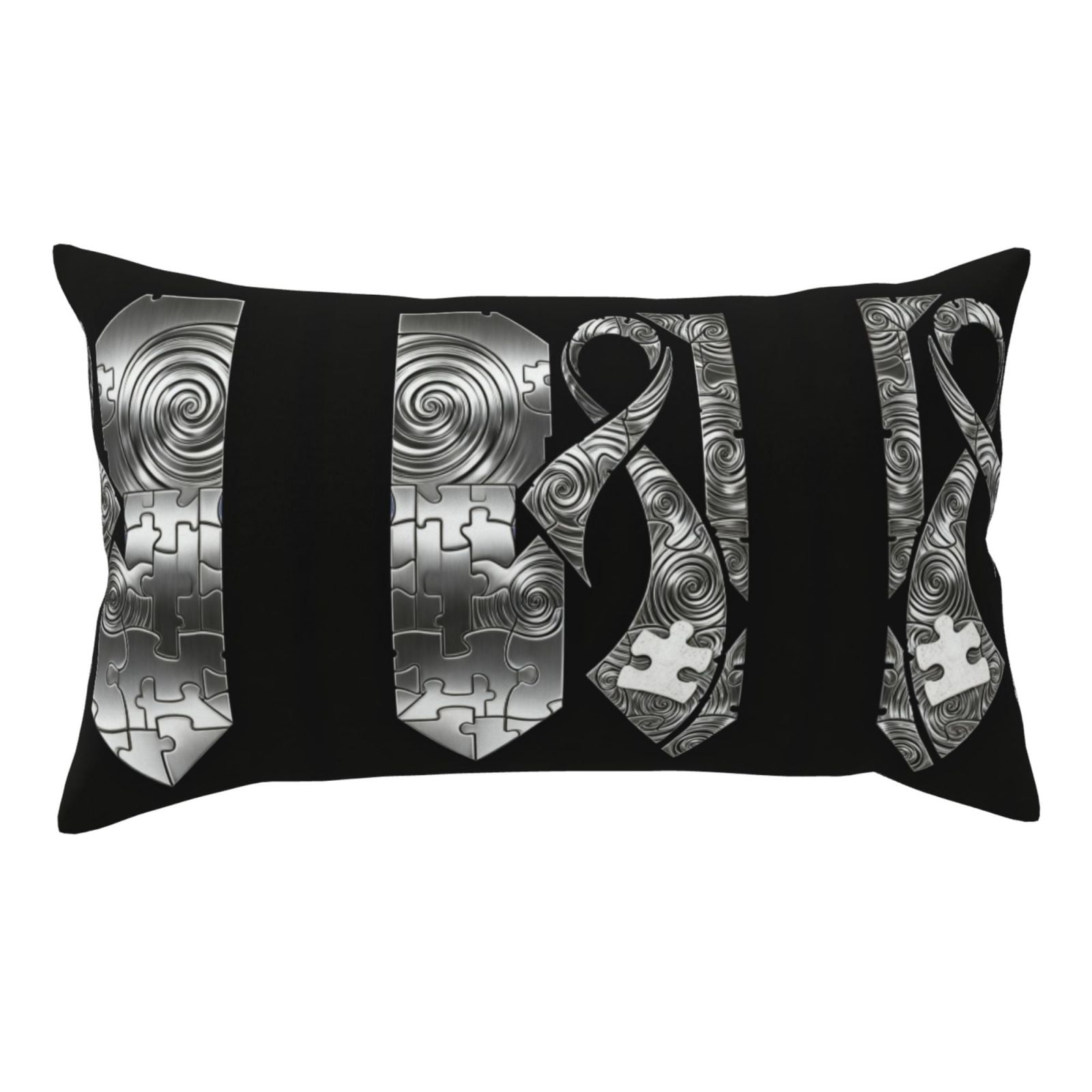 Autism Awareness Ribbon America Flag Pillowcase With Zipper Closure ...