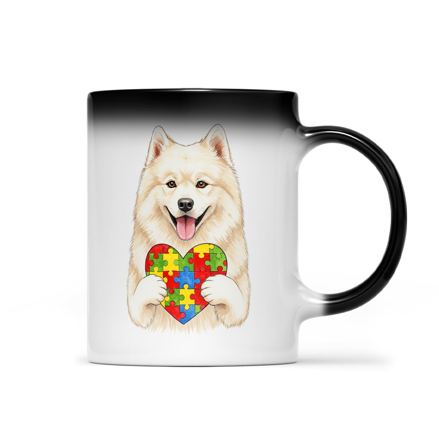 Autism Awareness Samoyed Accept Understand Love Heat Color Changing Mug ...