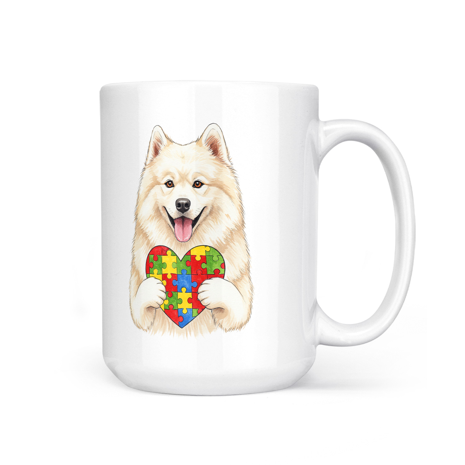 Autism Awareness Samoyed Accept Understand Love Mug Siberian Sammy Dog ...