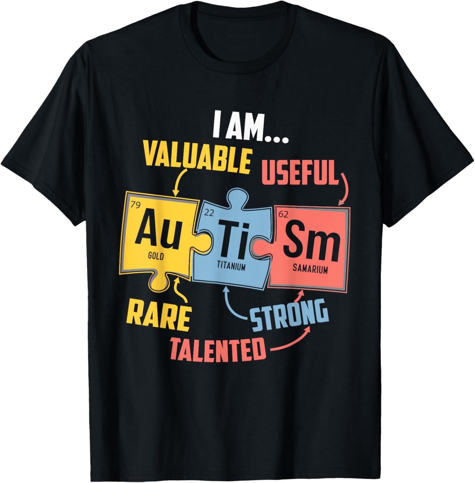 Autism Awareness Science Teacher Elements Periodic Table Men T-Shirt ...