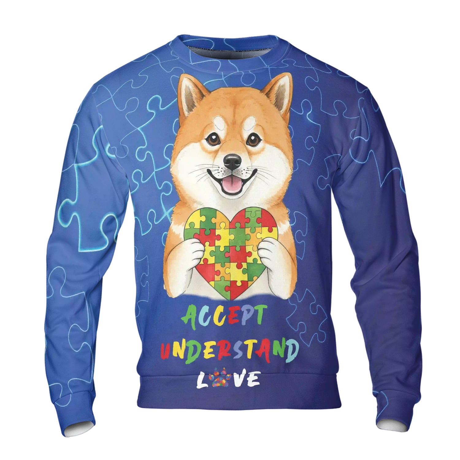 Autism Awareness Shiba Inu Accept Understand Love All Over Print 3D ...