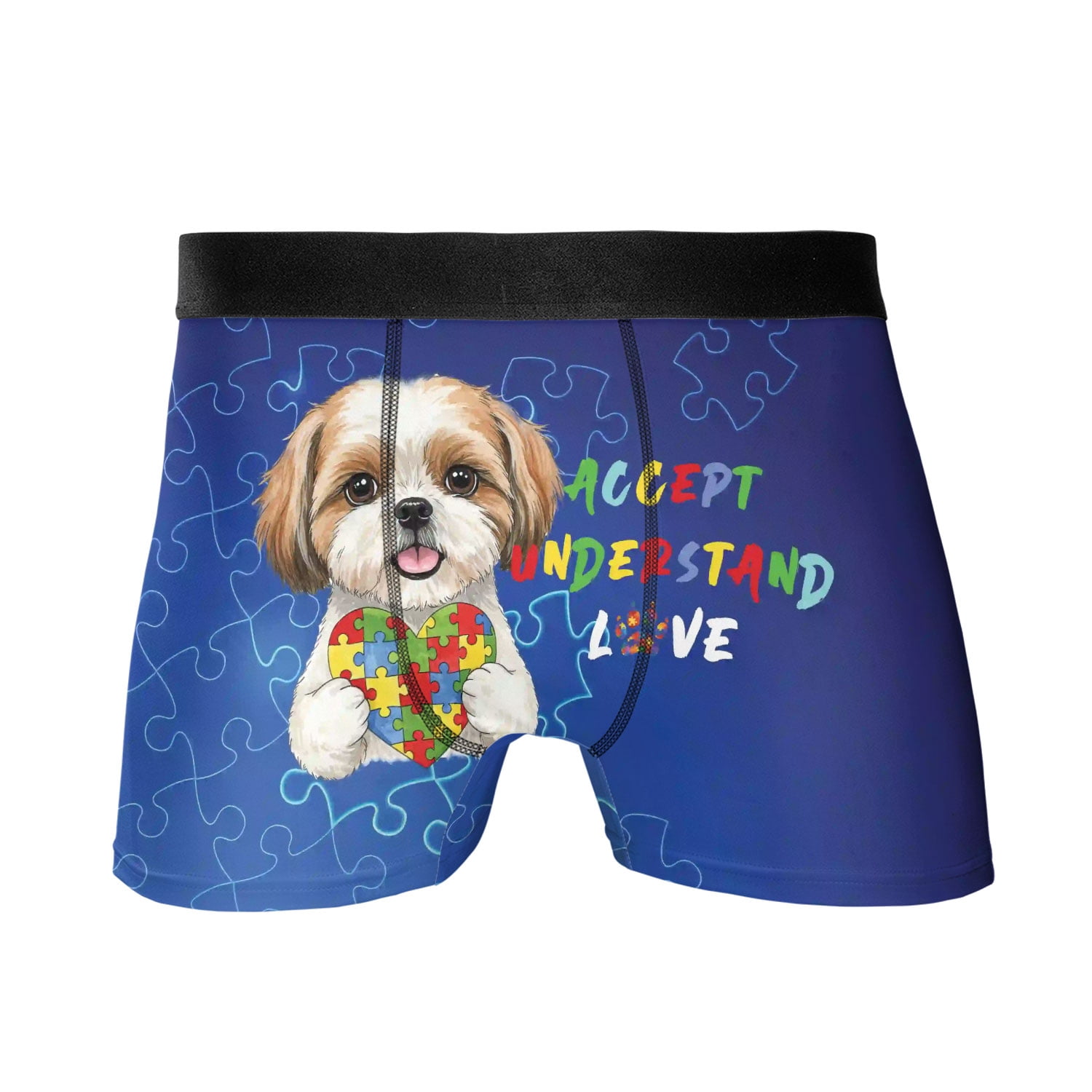 Autism Awareness Shih Tzu Accept Understand Love All Over Print Boxer ...