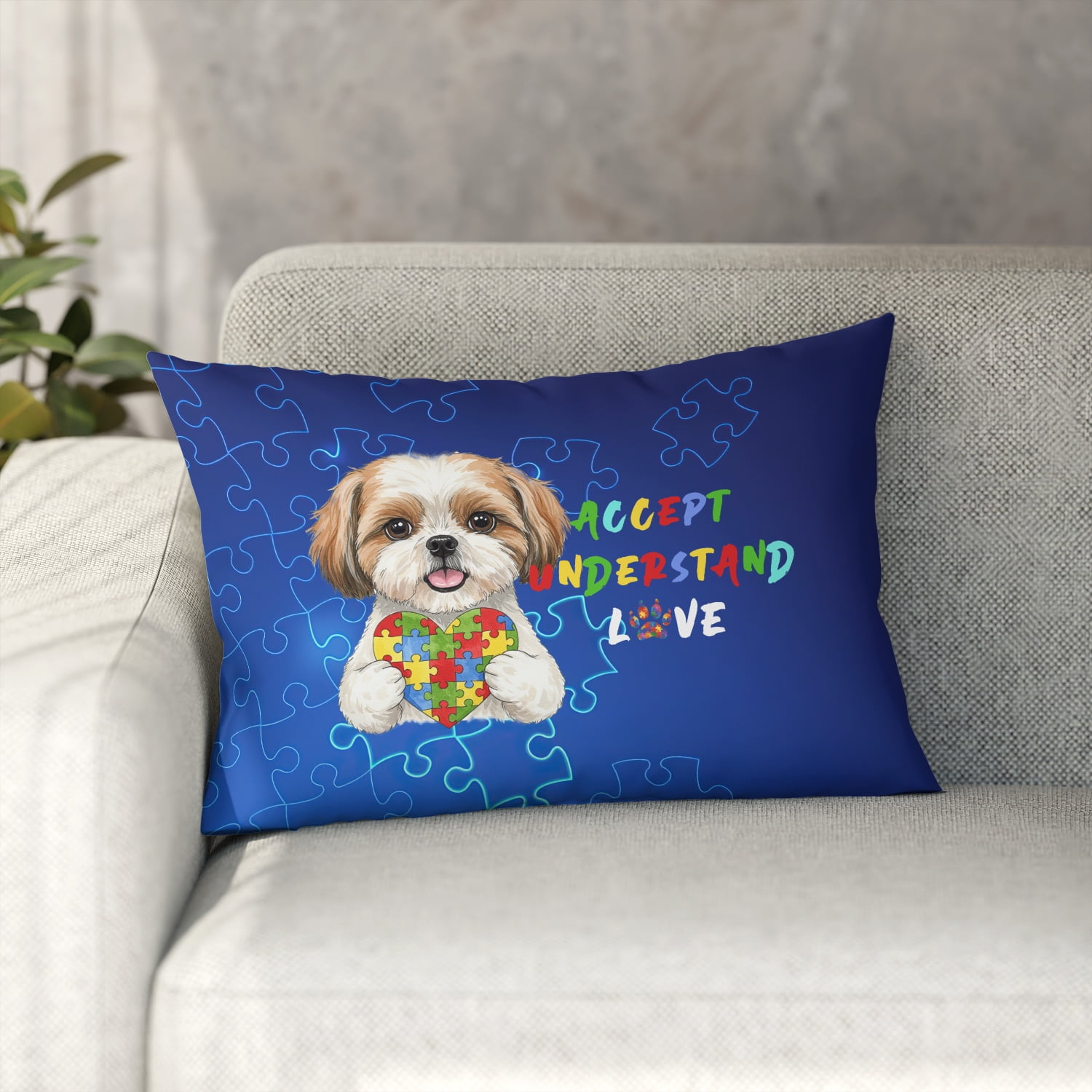 Autism Awareness Shih Tzu Accept Understand Love Pillowcase Double ...