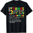 Autism Awareness Shirt 5 Things You Should Know About My Son T-Shirt ...