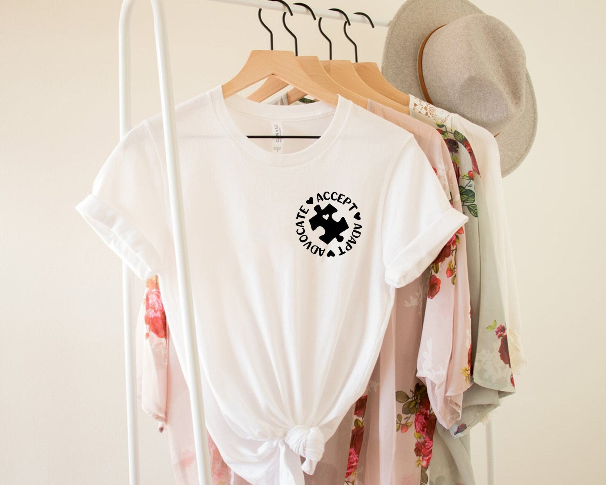 Autism Awareness Shirt, Accept, Adapt, Advocate ,Autism Aware Shirt ...