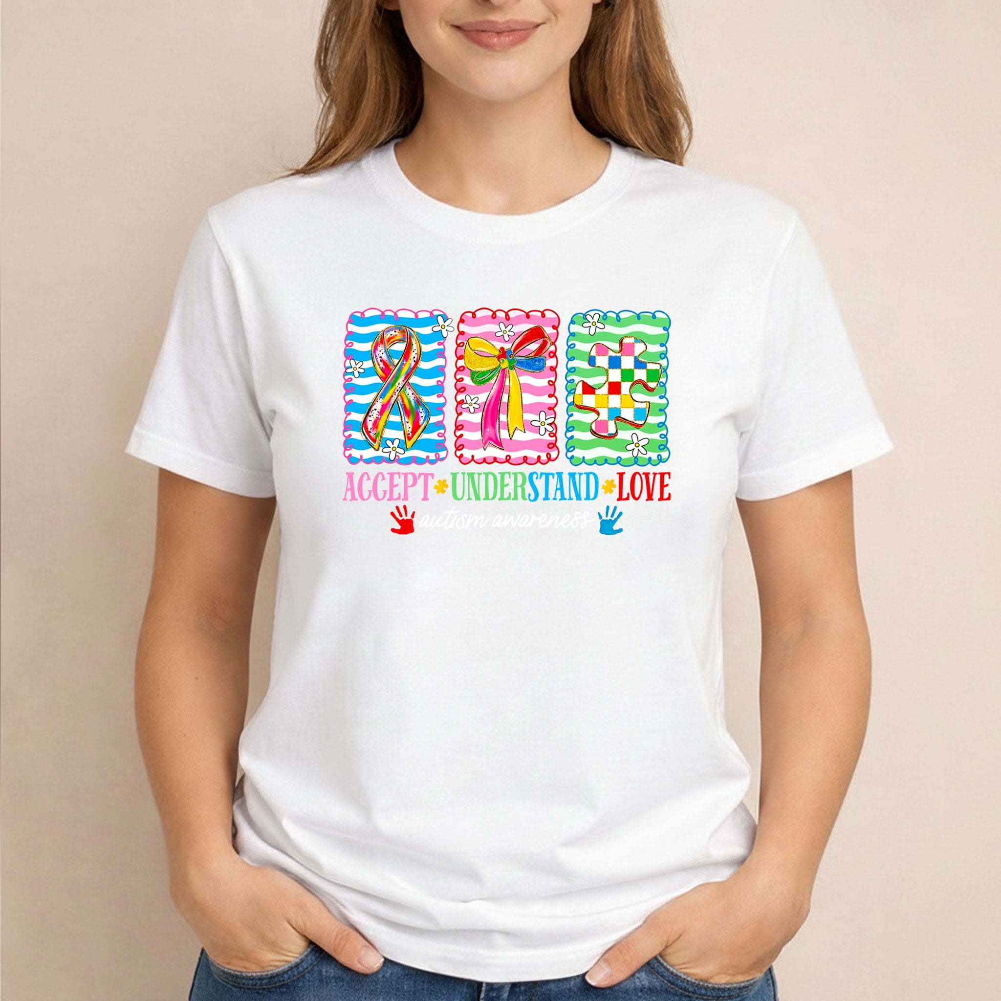 Autism Awareness Shirt – Accept Understand Love Puzzle Piece T-Shirt ...