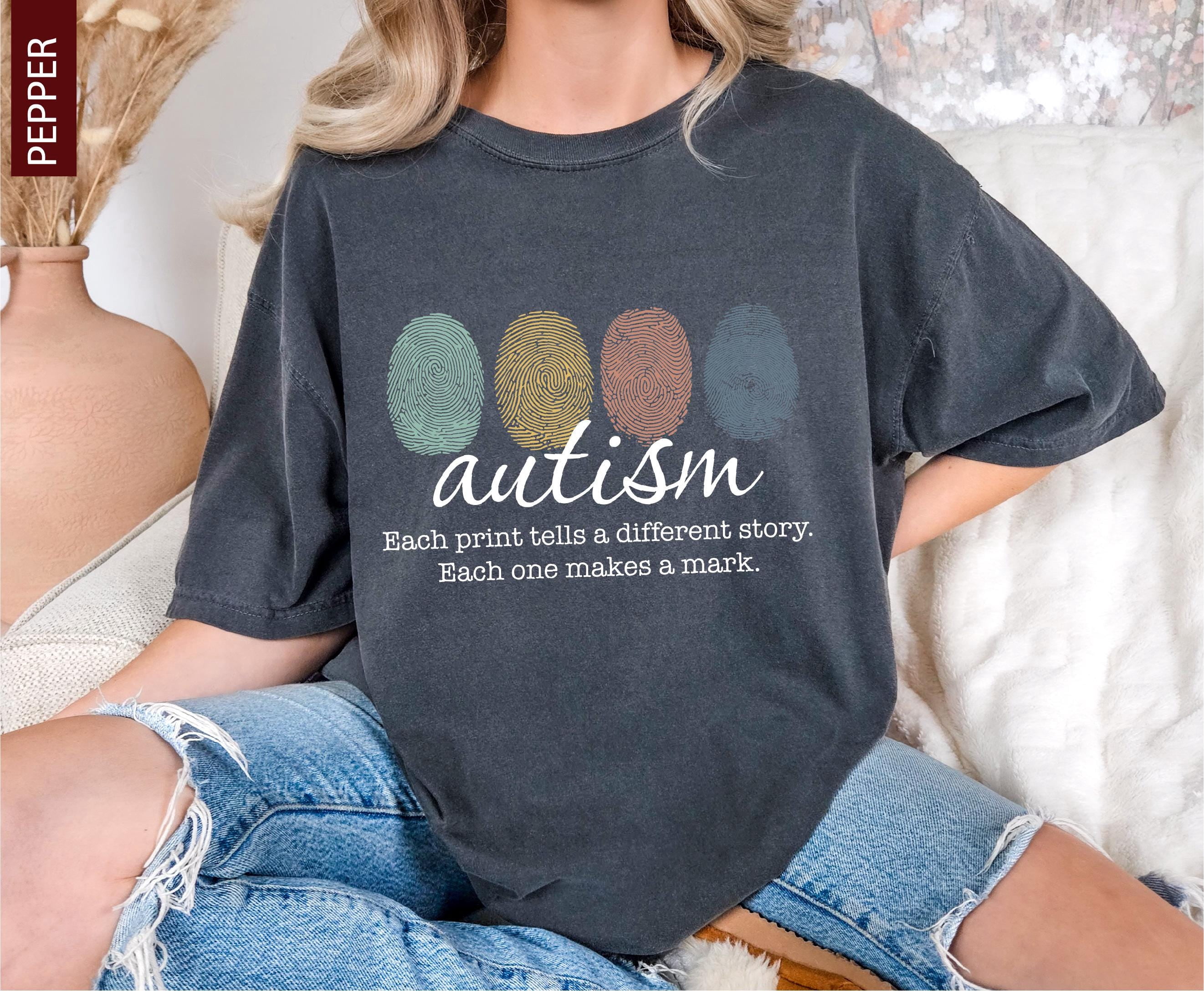 Autism Awareness Shirt, Fingerprint Autism Tee, Neurodiversity Gift ...