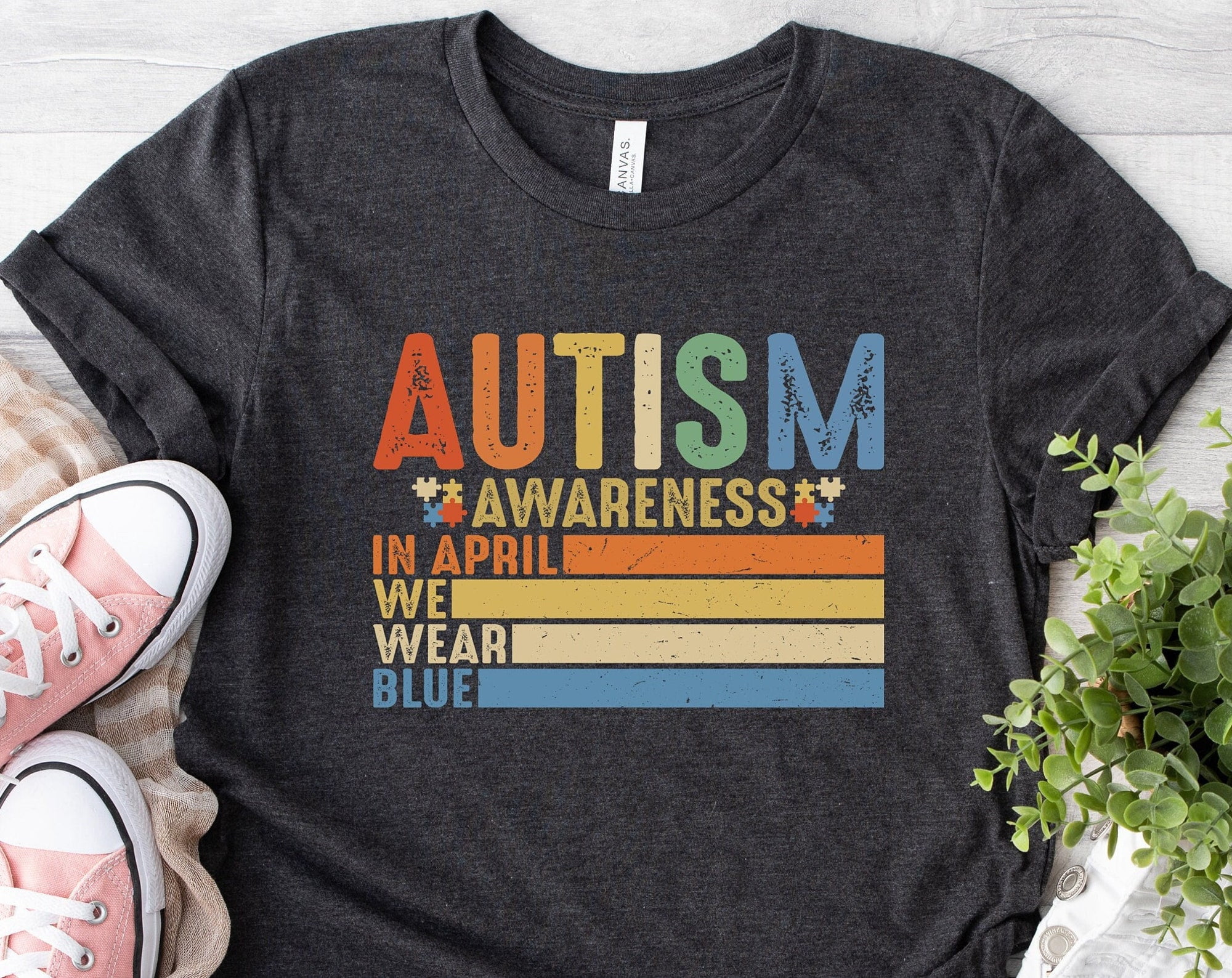 Autism Awareness Shirt In April We Wear Blue Autism Month In April We ...