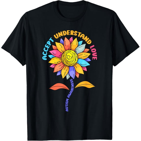 Autism Awareness Shirt Men Women Autism Sunflower T-Shirt - Walmart.com
