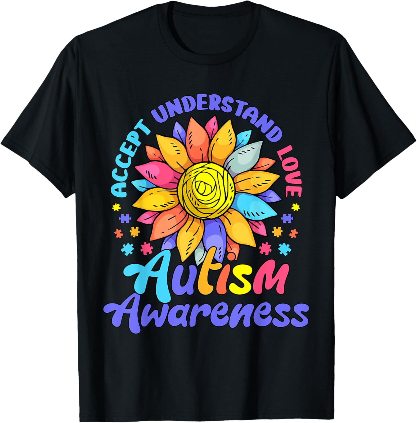 Autism Awareness Shirt Men Women Autism Sunflower T-Shirt - Walmart.com