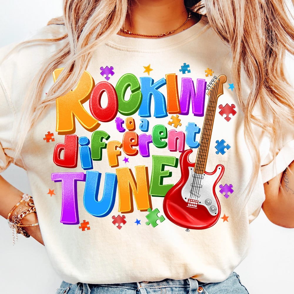 Autism Awareness Shirt, Rockin To A Different Tune Shirt, Autism ...