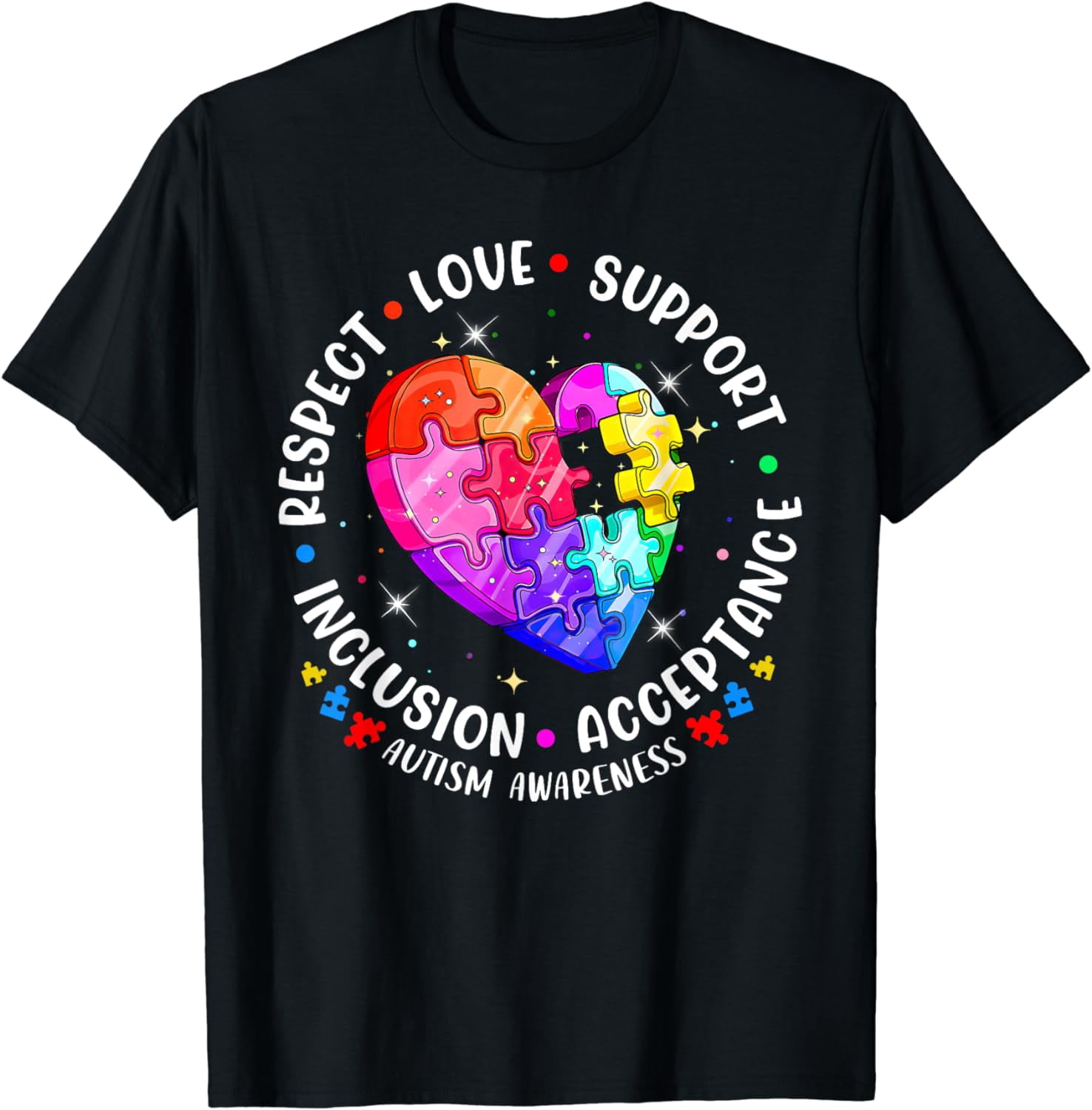 Autism Awareness Shirt Women Men Respect Love Support T-Shirt - Walmart.com
