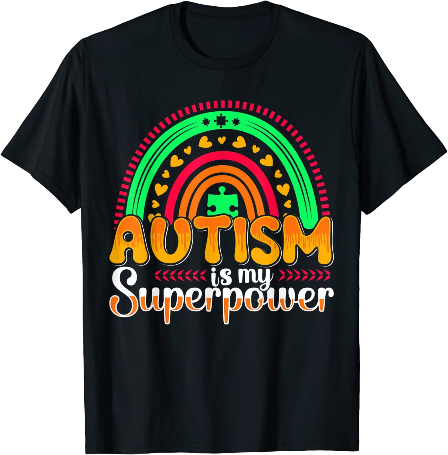 Autism Awareness Shirt Women Superpower Graphic Shirts Short Sleeve ...