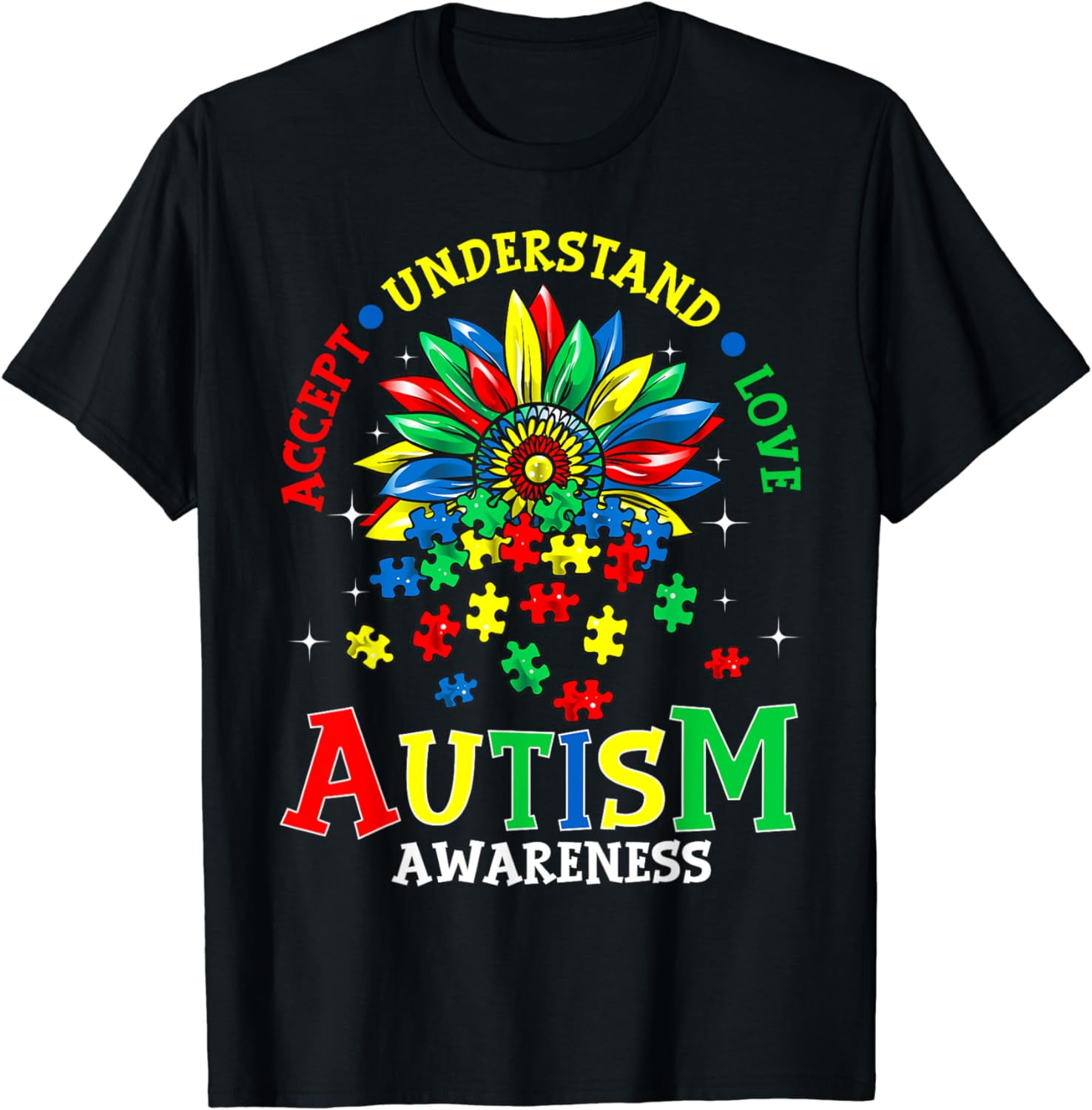Autism Awareness Shirts Accept Understand Love Autism Mom T-Shirt ...