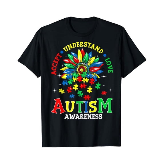Autism Awareness Shirts Accept Understand Love Autism Mom T-Shirt ...