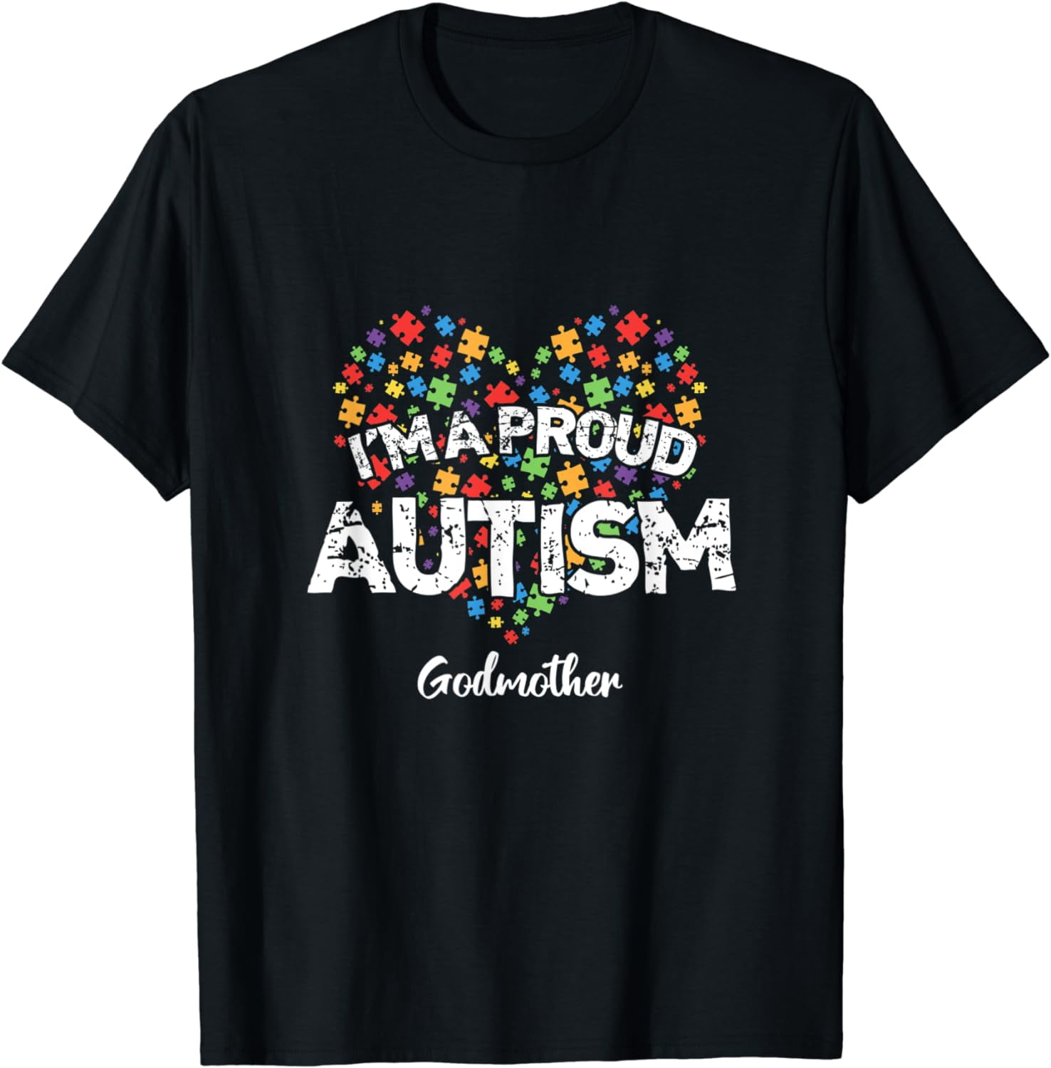 Autism Awareness Shirts I'm a Proud Autism Godmother T-Shirt - Walmart.com