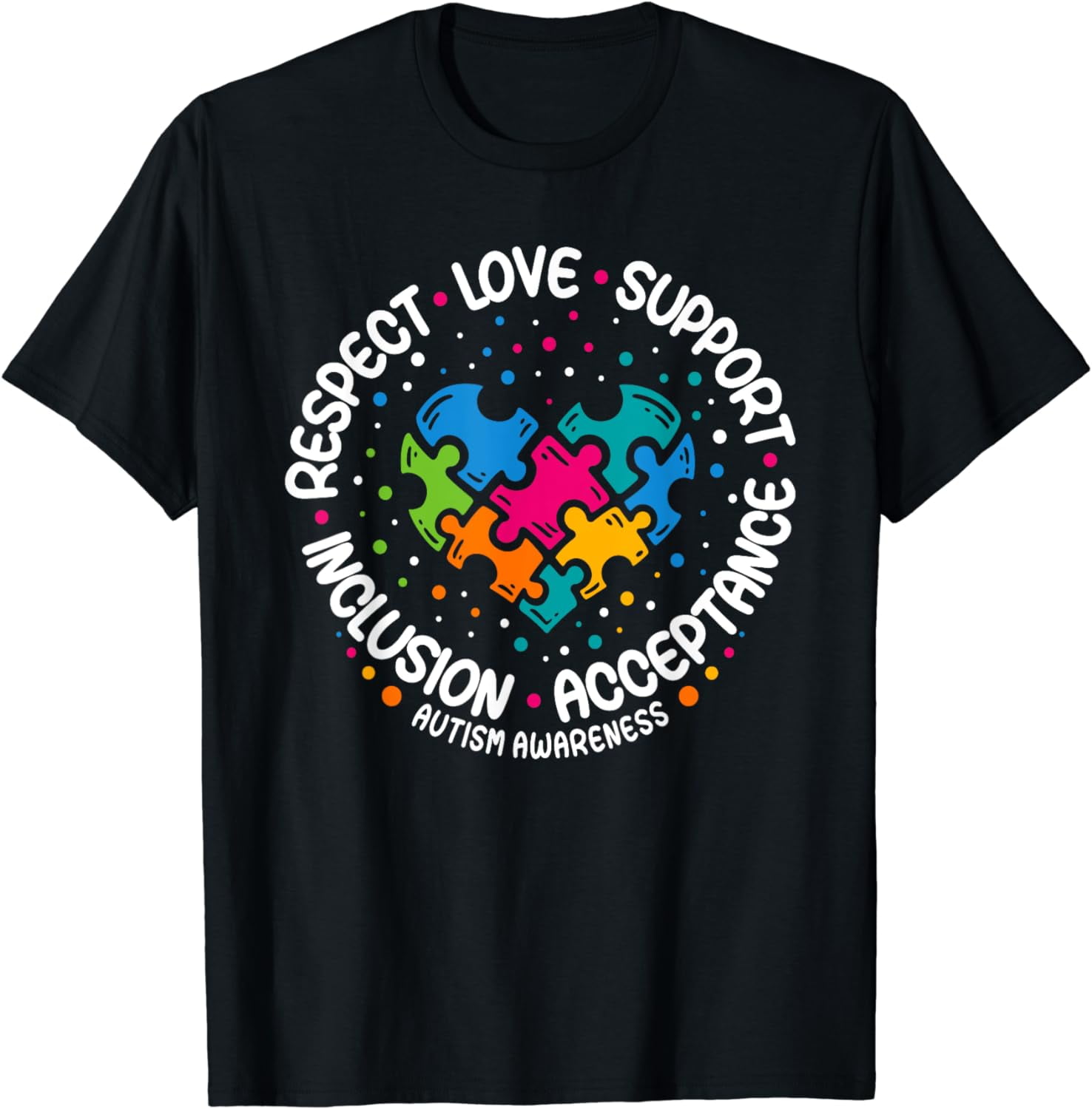 Autism Awareness Shirts Respect Love Support Blue Autism T-Shirt ...